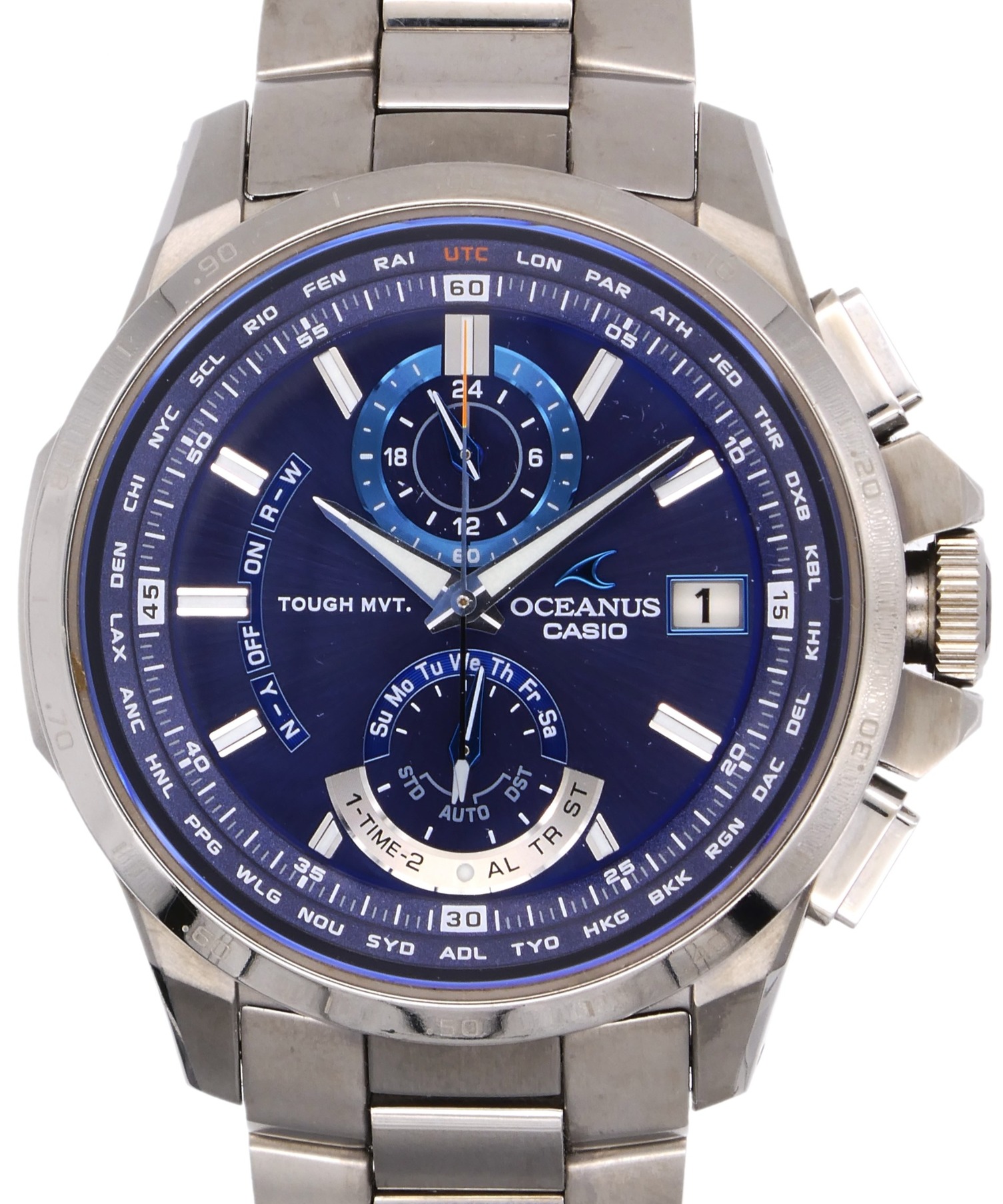 【中古・古着通販】CASIO (カシオ) OCEANUS OCW-T1000-1AJF ネイビー サイズ:腕回り約18cm｜ブランド・古着通販 ...