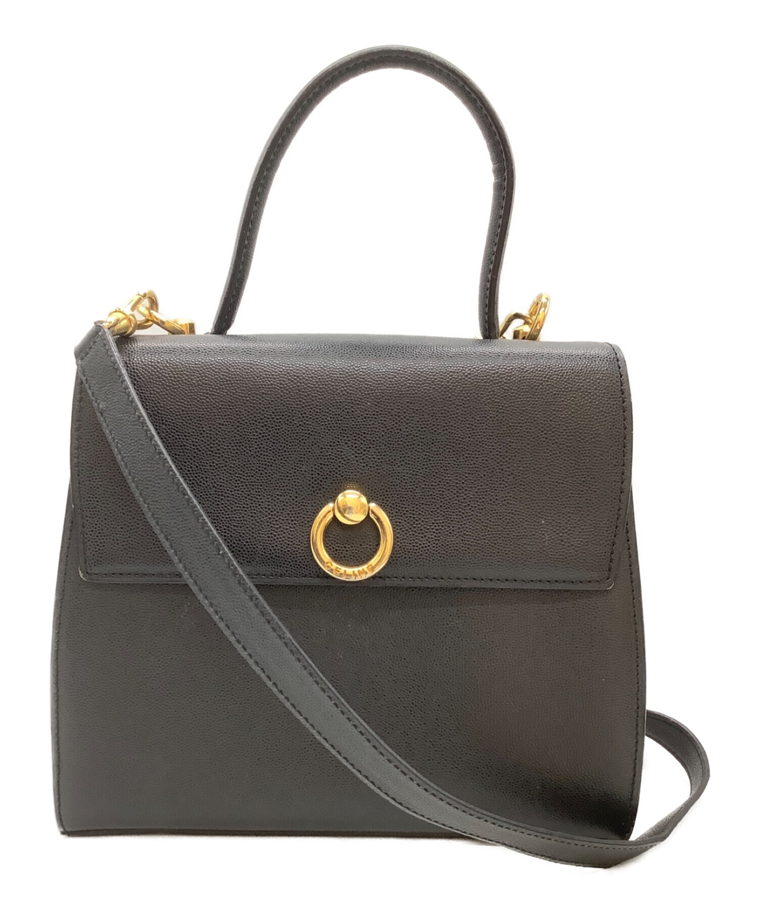 【中古・古着通販】CELINE (セリーヌ) OLD CELINE 2WAYショルダーバッグ ブラック｜ブランド・古着通販 トレファク公式【TREFAC FASHION】