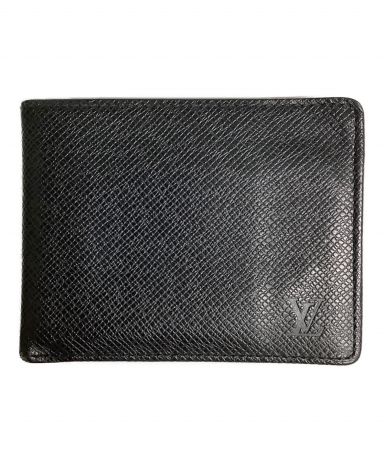 【中古・古着通販】LOUIS VUITTON (ルイ ヴィトン) タイガ 2つ折り札入れ ブラック｜ブランド・古着通販 トレファク公式 ...