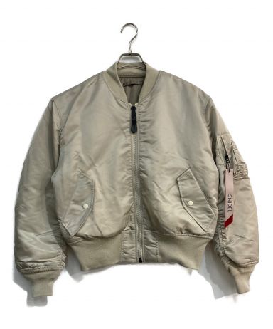 【中古・古着通販】ALPHA (アルファ) Snidel (スナイデル) コラボMA-1 SWFJ224053 リバーシブルジャケット アイボリー アイボリー サイズ:S｜ブランド・古着通販 ...