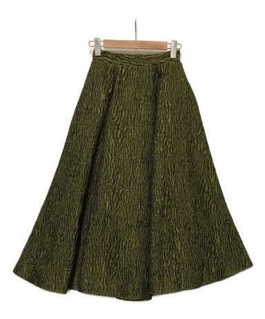 【中古・古着通販】Ameri (アメリ) JACQUARD TUCK VOLUME SKIRT オリーブ サイズ:S｜ブランド・古着通販 トレファク公式【TREFAC FASHION】