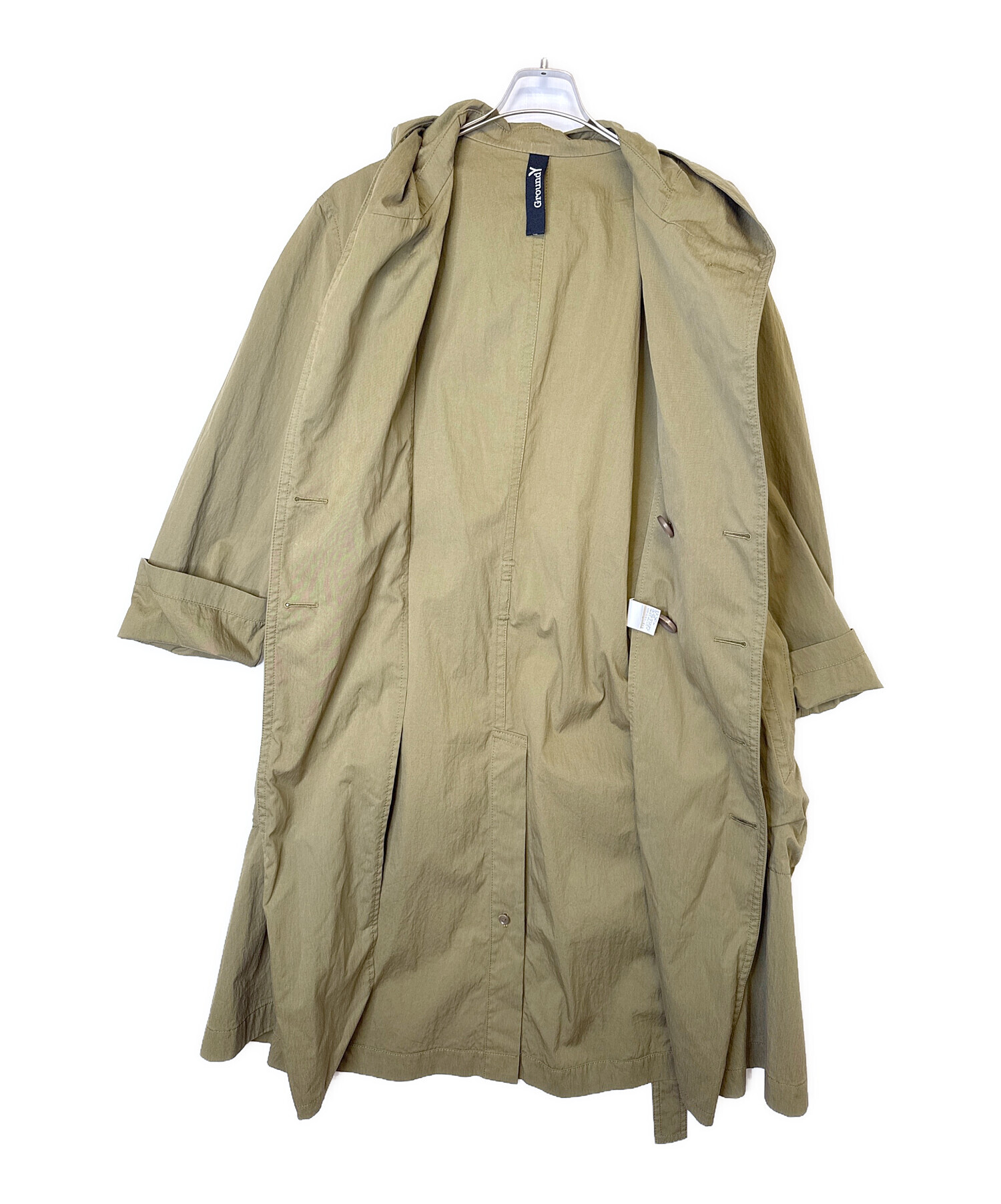 Ground Y グラウンド　ワイ ワンピース レディース 【古着】【中古】 中古・古着通販】GROUND Y (グラウンドワイ) ナイロンコート オリーブ