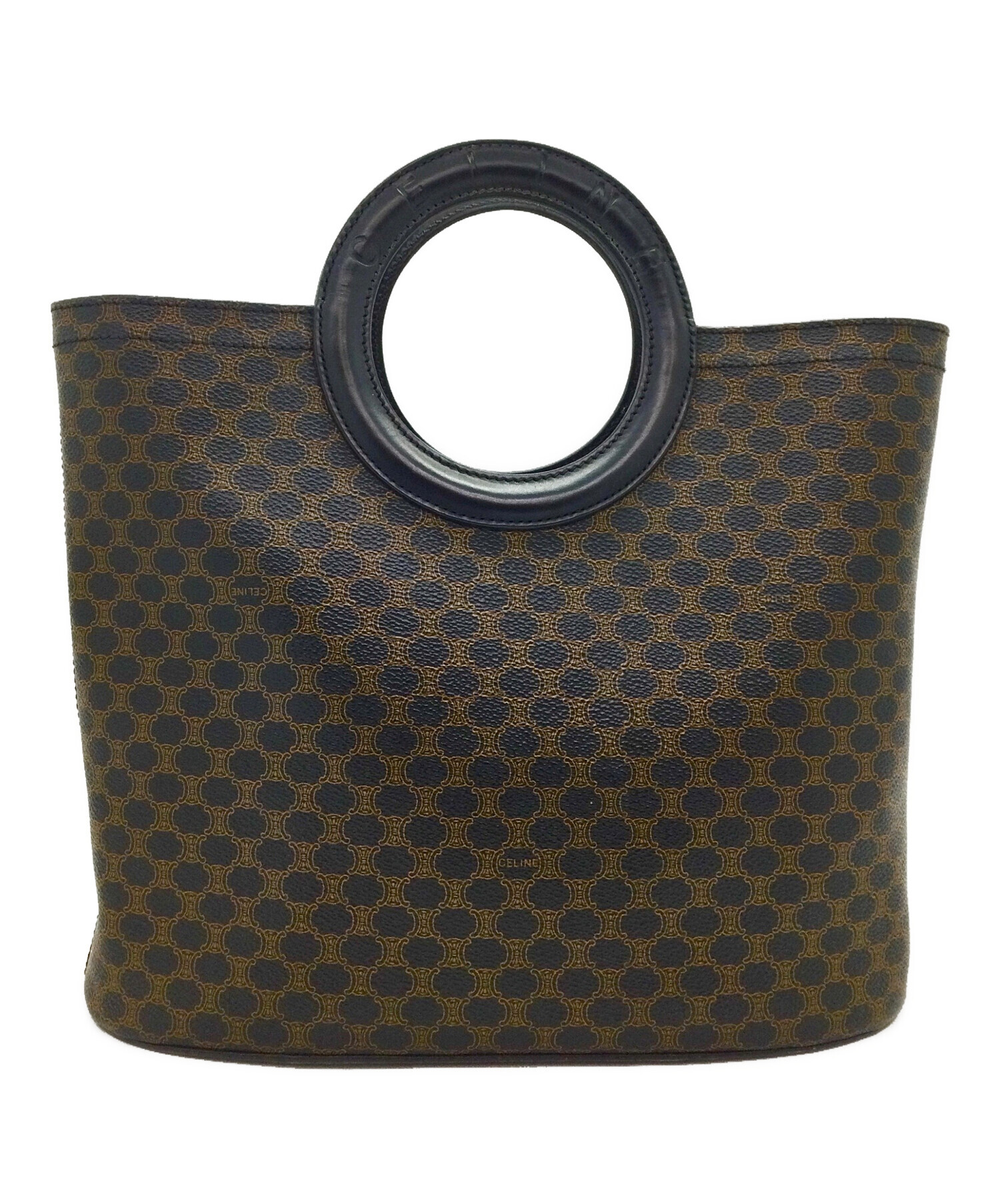 中古・古着通販】CELINE (セリーヌ) ハンドバッグ ブラック×ブラウン