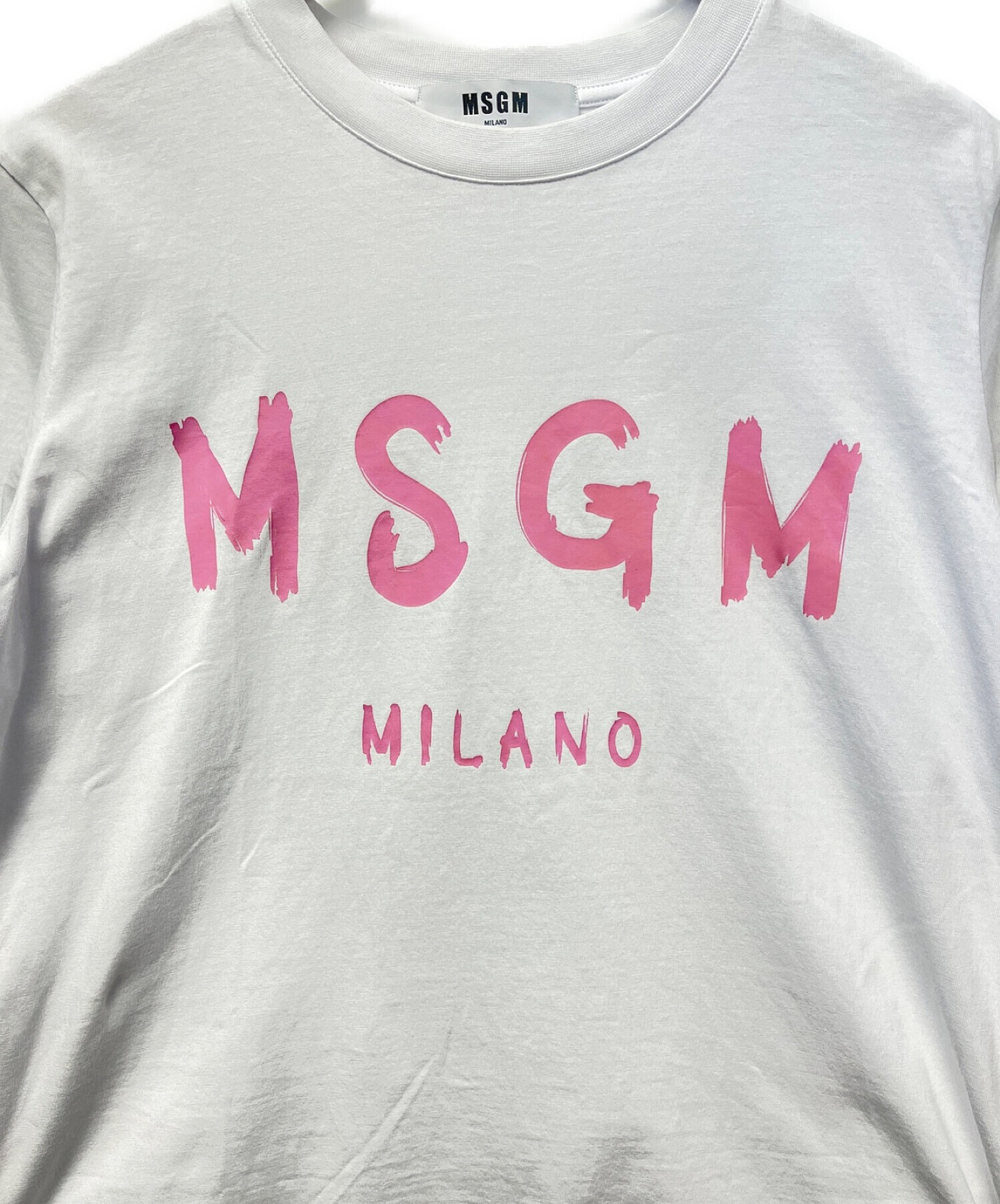中古・古着通販】MSGM (エムエスジーエム) 半袖Tシャツ ホワイト