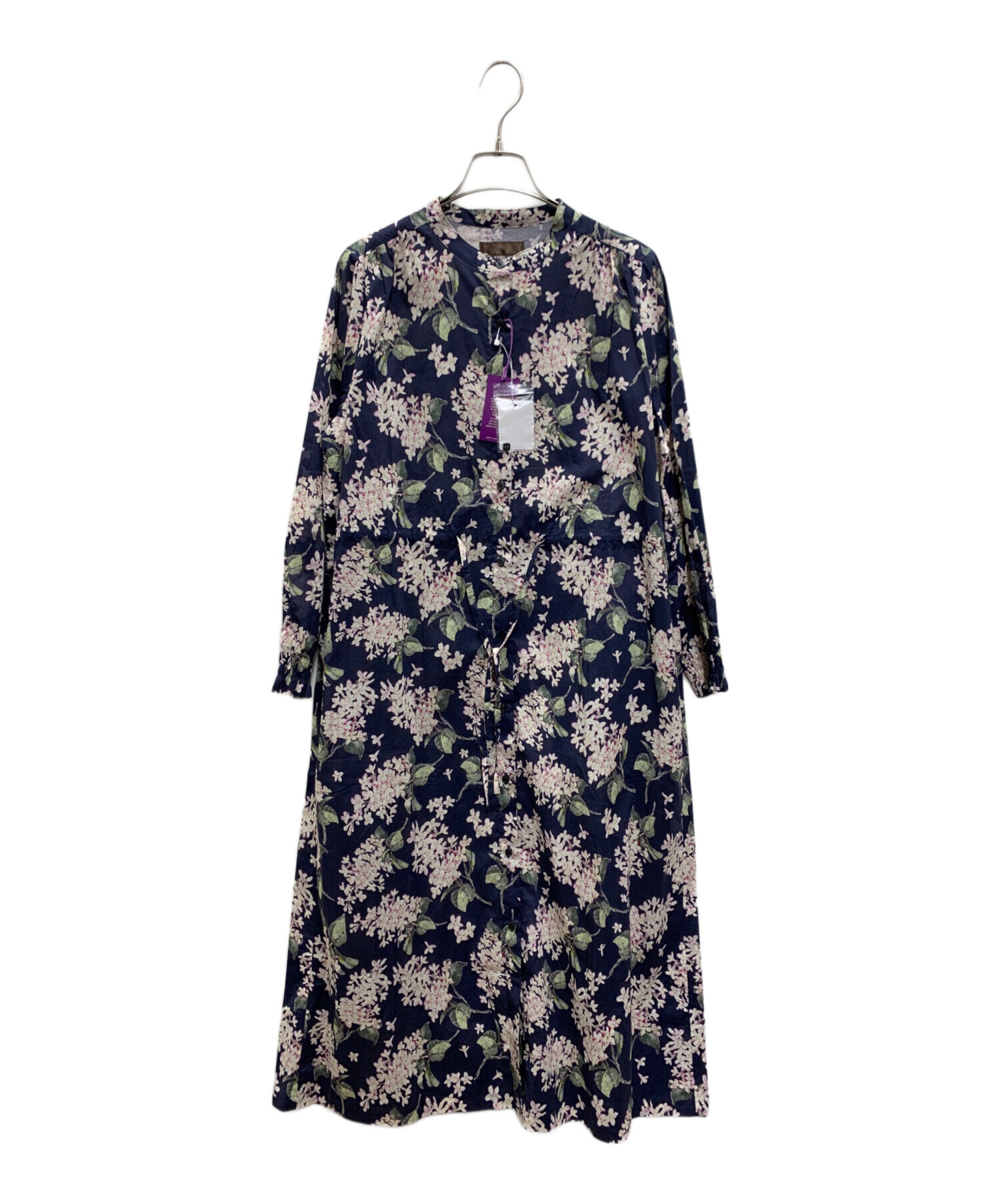 中古・古着通販】sosotto (ソソット) 長袖ワンピース ネイビー