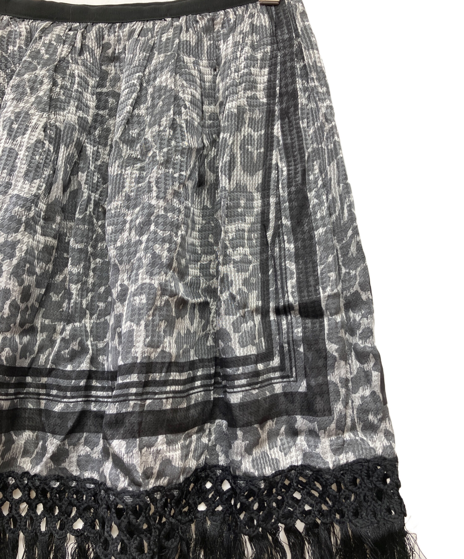 中古・古着通販】sacai (サカイ) ミニスカート ブラック サイズ:1