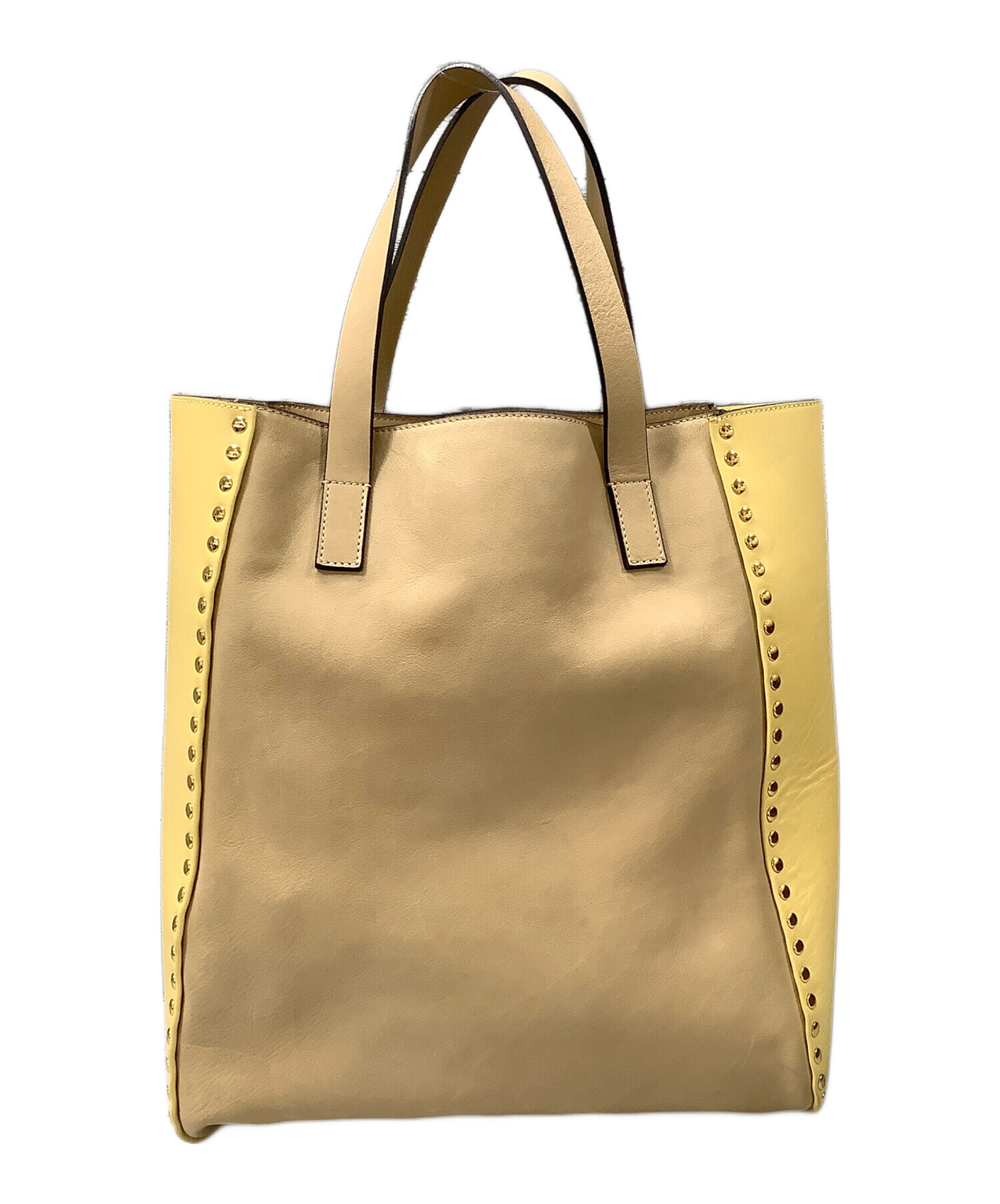 MARNI マルニ トートバッグ レディース 【古着】【中古】 中古・古着通販】MARNI (マルニ) スタッズトートバッグ ベージュ