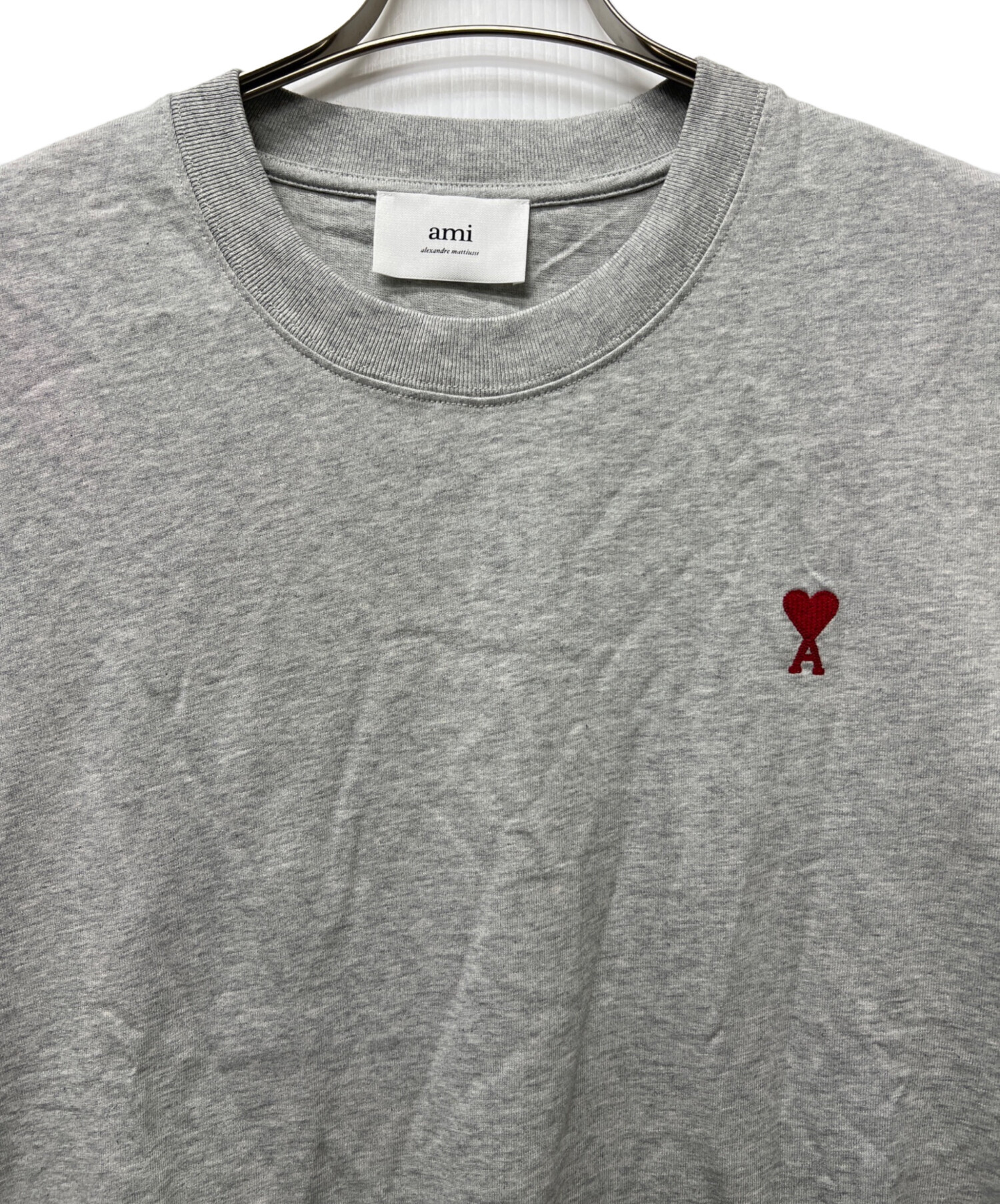 中古・古着通販】AMI PARIS (アミ パリス) 半袖カットソー グレー