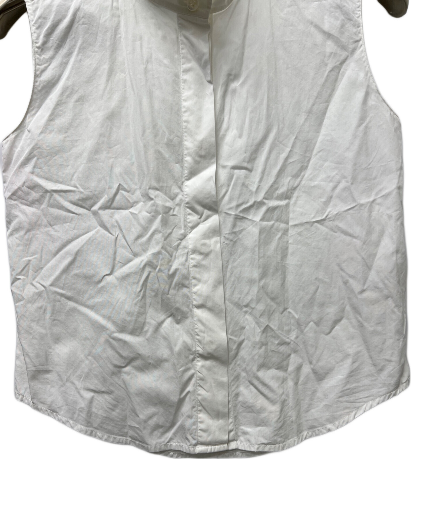 中古・古着通販】HERMES (エルメス) ノースリーブブラウス ホワイト