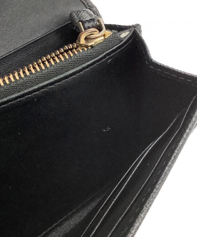 中古・古着通販】BVLGARI (ブルガリ) サークルロゴ 長財布 ブラック