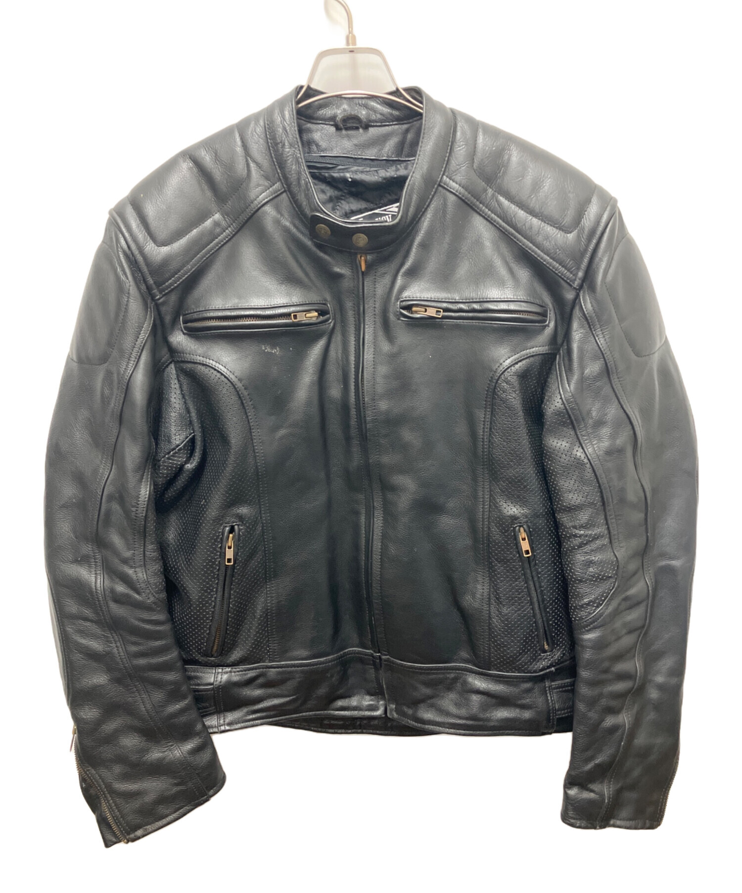 中古・古着通販】GOOD LUCK (グッドラック) レザージャケット ブラック