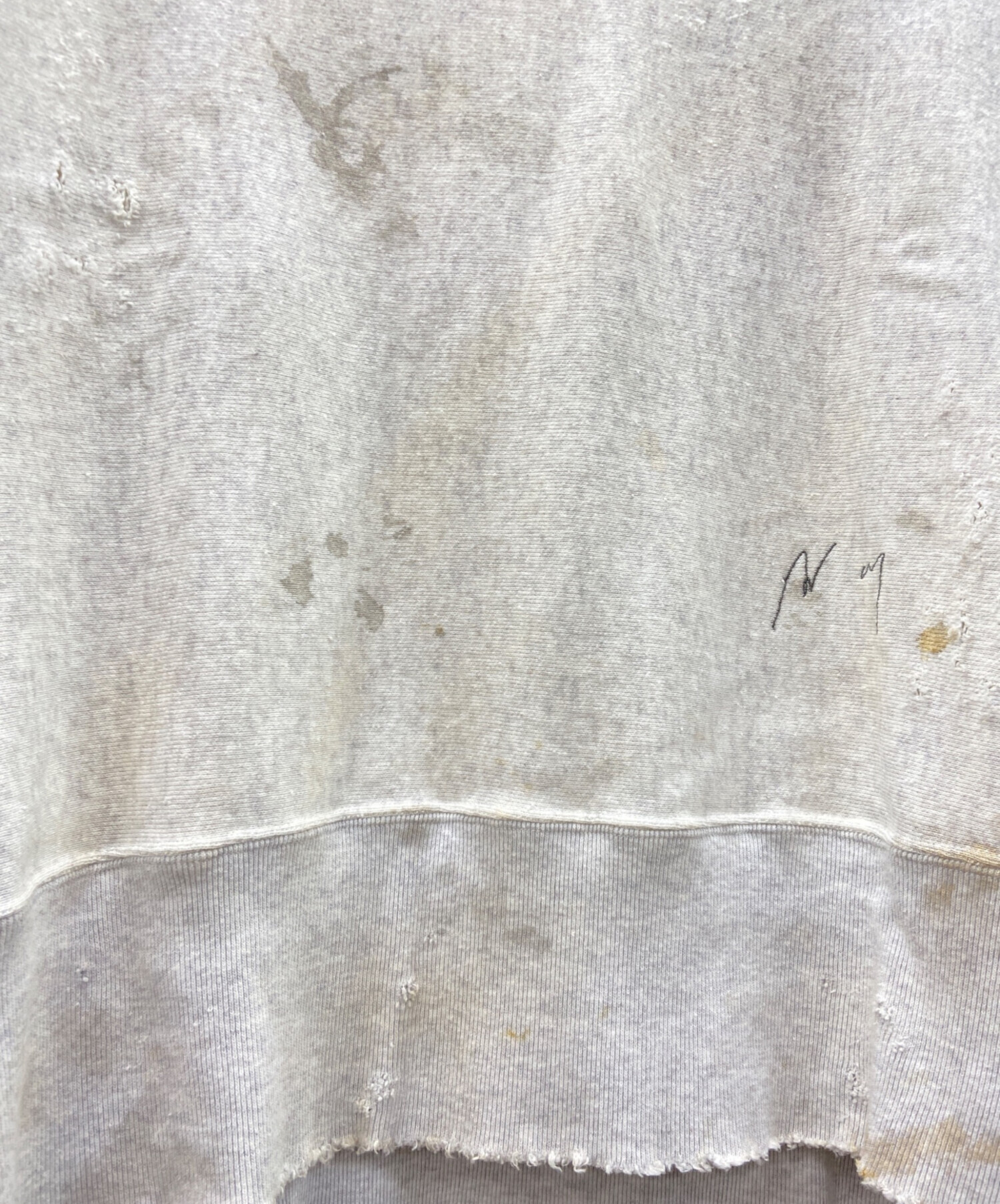 中古・古着通販】ANCELLM (アンセルム) ダメージ加工スウェット グレー