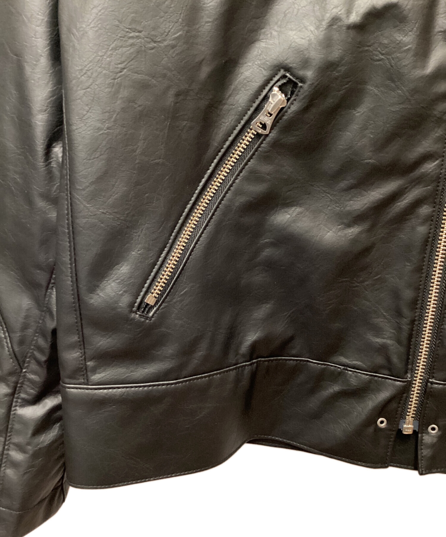 中古・古着通販】jieda (ジエダ) フェイクレザーブルゾン ブラック