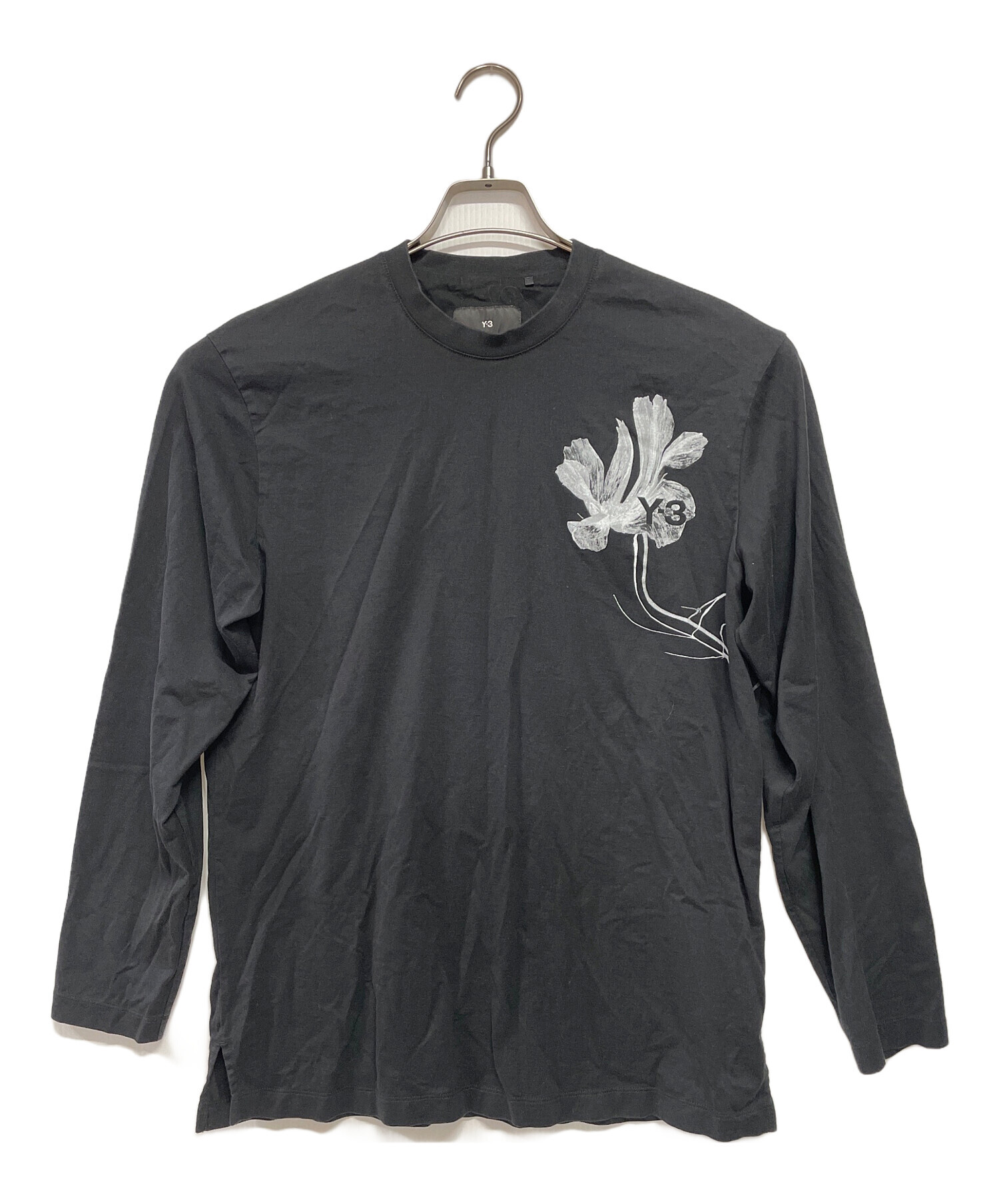 Y-3 ワイスリー Tシャツ・カットソー レディース 【古着】【中古】 中古・古着通販】Y-3 (ワイスリー) 長袖カットソー ブラック サイズ:S