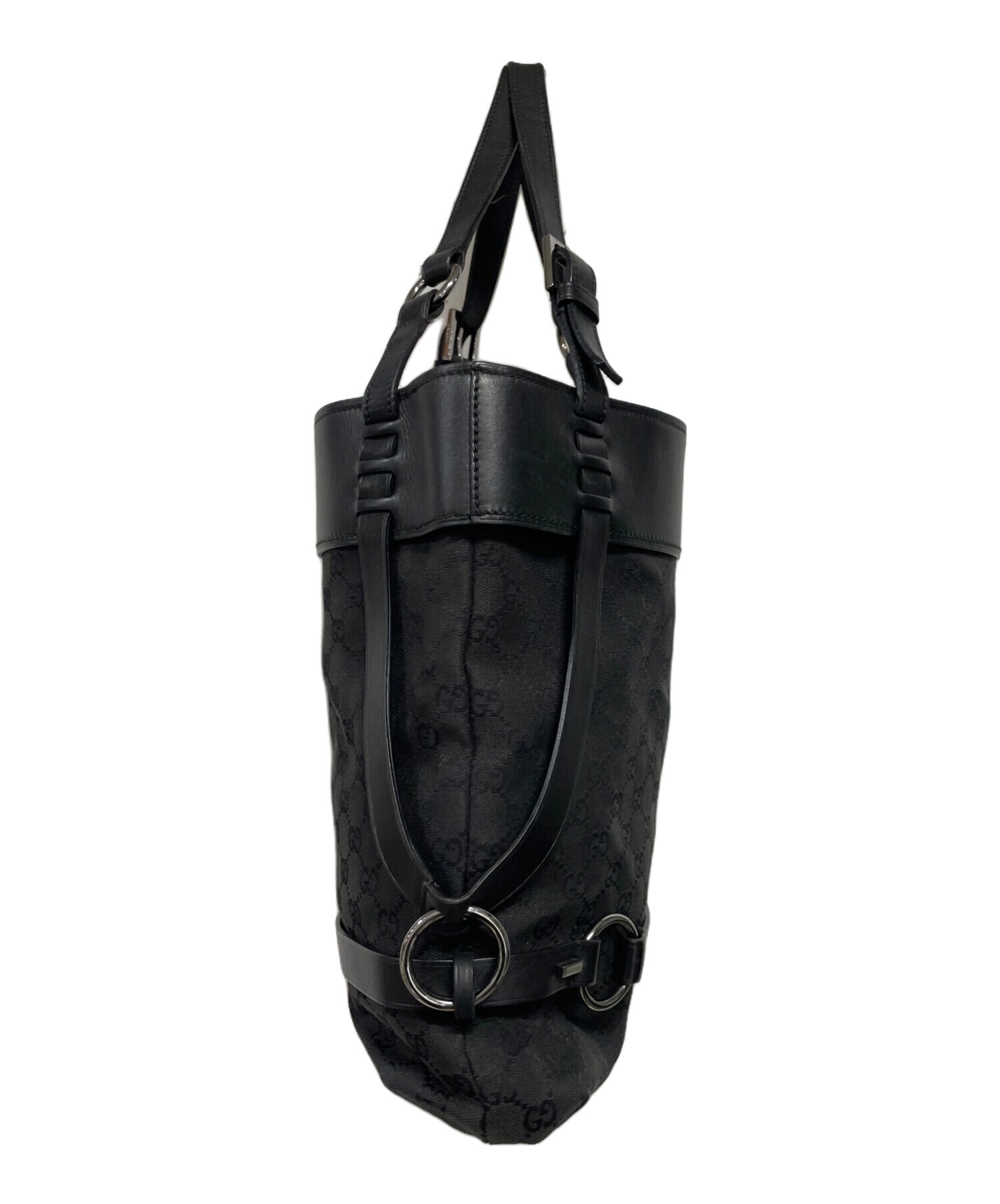 中古・古着通販】GUCCI (グッチ) GGキャンバス×レザー トートバッグ