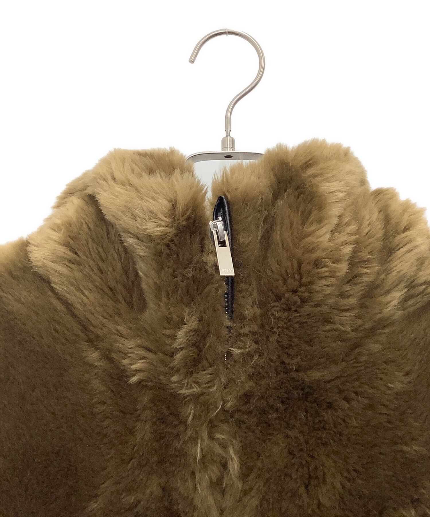 中古・古着通販】sulvam (サルバム) フェイクファーベスト ブラウン