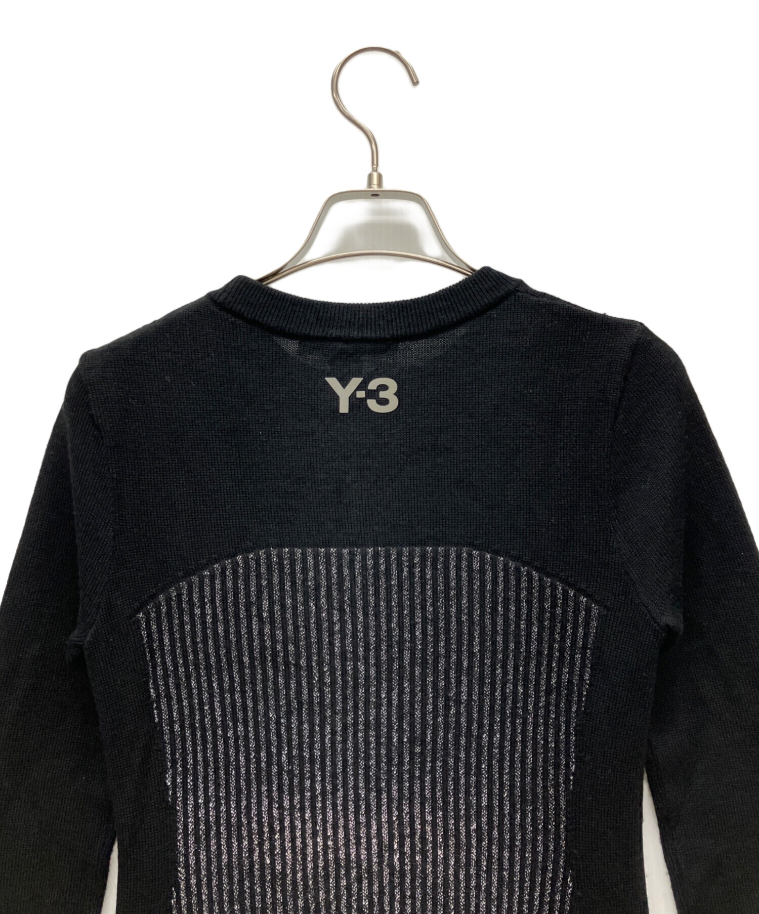 中古・古着通販】Y-3 (ワイスリー) ニットワンピース ブラック サイズ