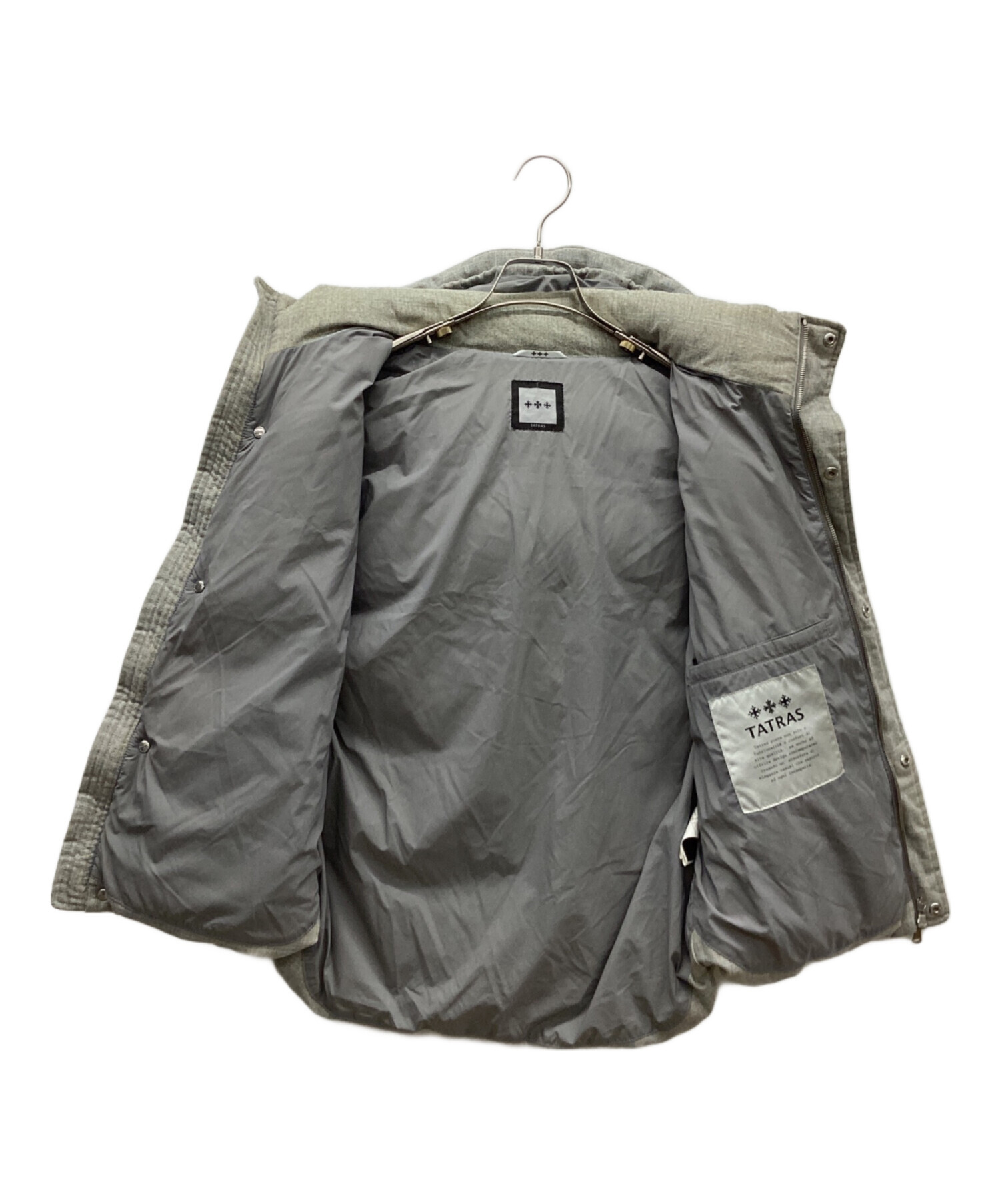 中古・古着通販】TATRAS (タトラス) ダウンベスト グレー サイズ:L