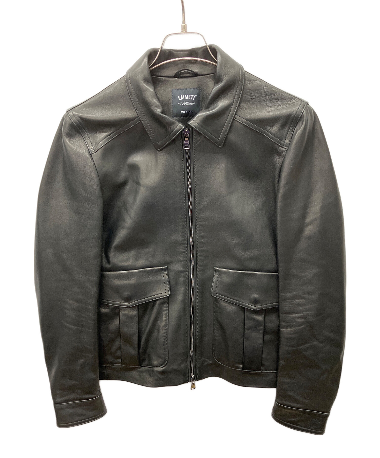 中古・古着通販】EMMETI (エンメティ) レザージャケット ブラック