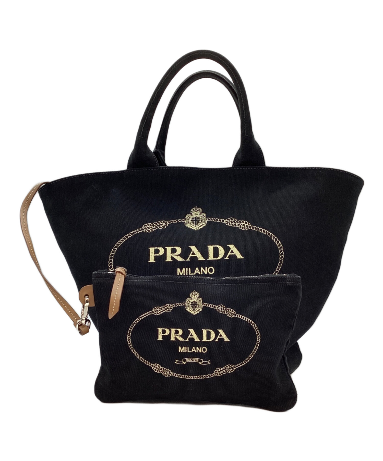 PRADA プラダ トートバッグ レディース 【古着】【中古】 中古・古着通販】PRADA (プラダ) トートバッグ ブラック｜ブランド