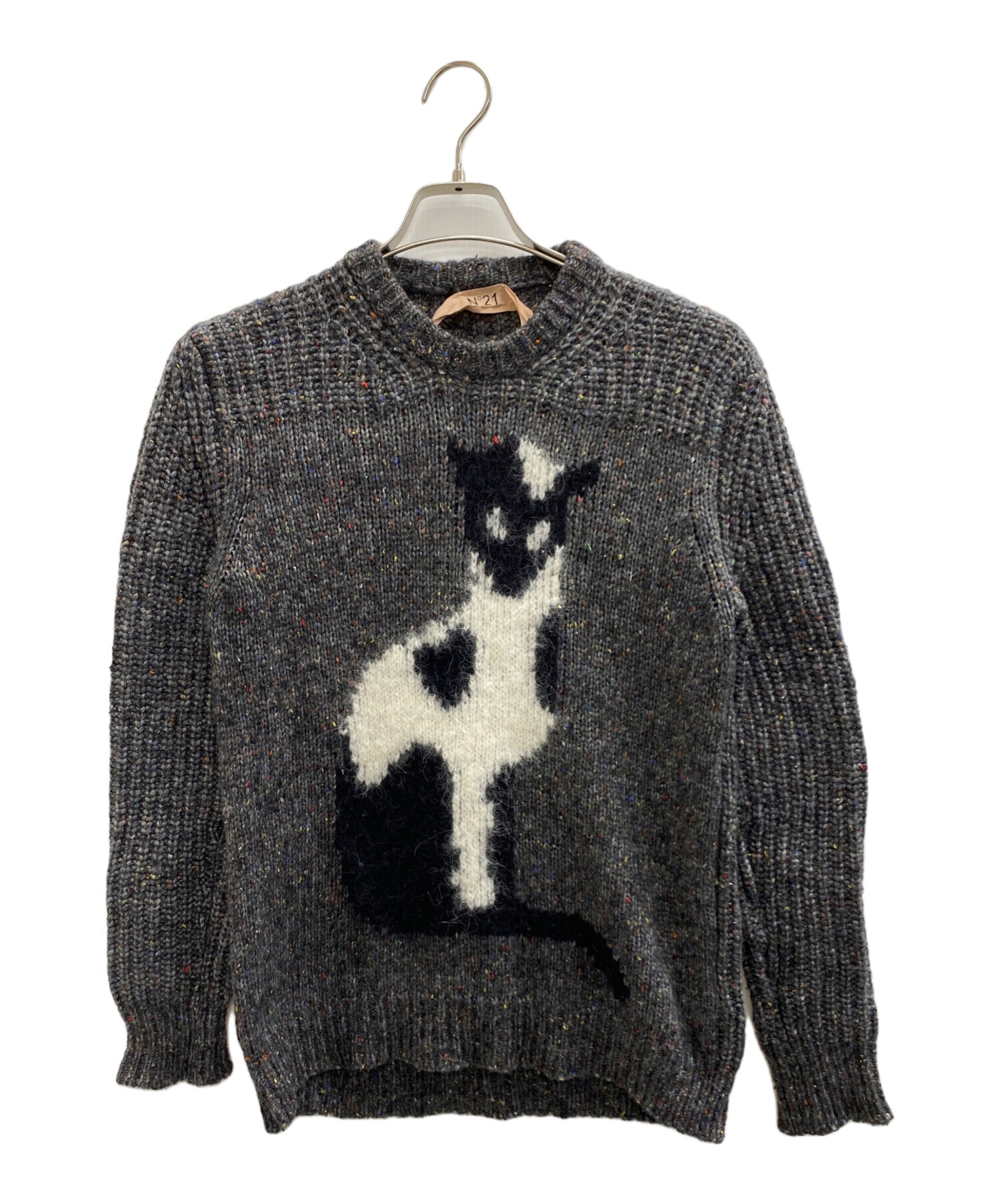 Nﾟ 21 ヌメロヴェントゥーノ ニット・セーター レディース 【古着】【中古】 中古・古着通販】N°21 (ヌメロヴェントゥーノ) 厚手ニット グレー