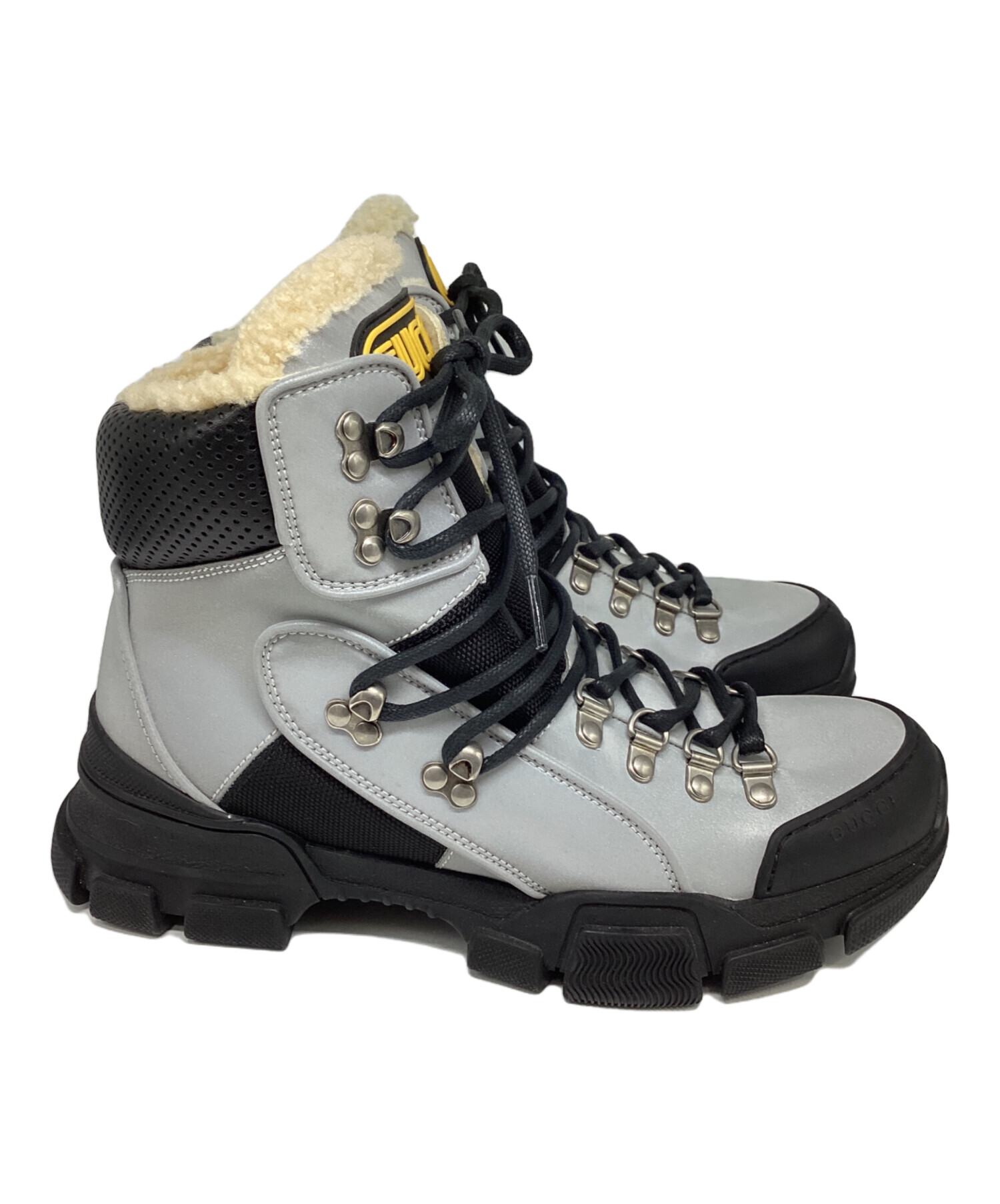 中古・古着通販】GUCCI (グッチ) スノーブーツ グレー サイズ:無し