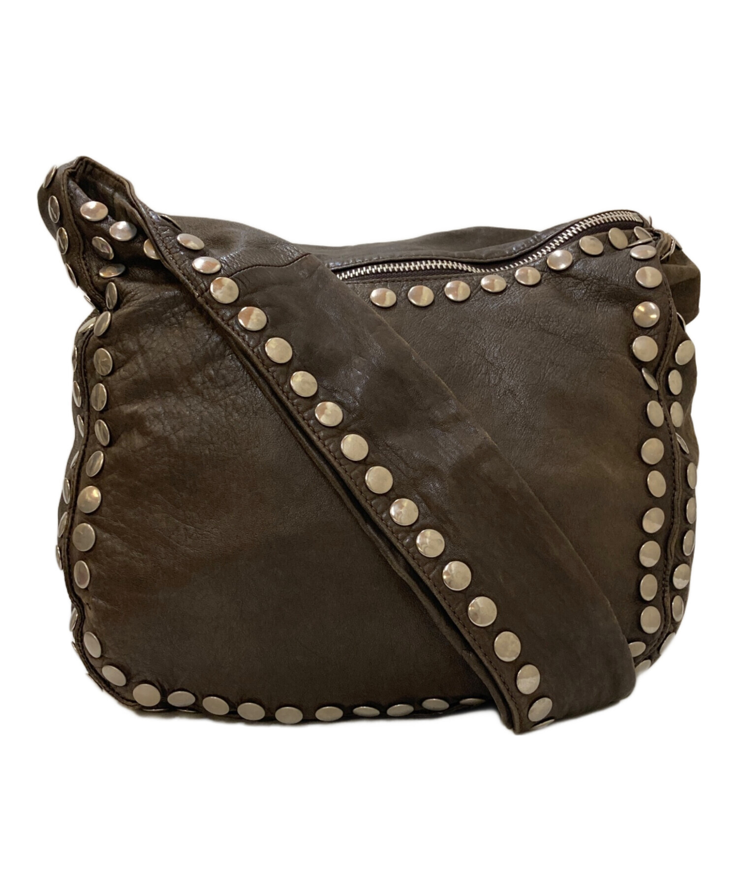 中古・古着通販】MARNI (マルニ) スタッズ Wジップ レザーショルダー