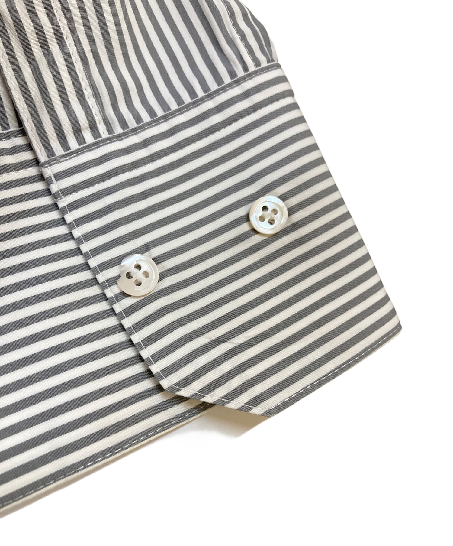 中古・古着通販】ebure (エブール) ローガンコットンストライプシャツ