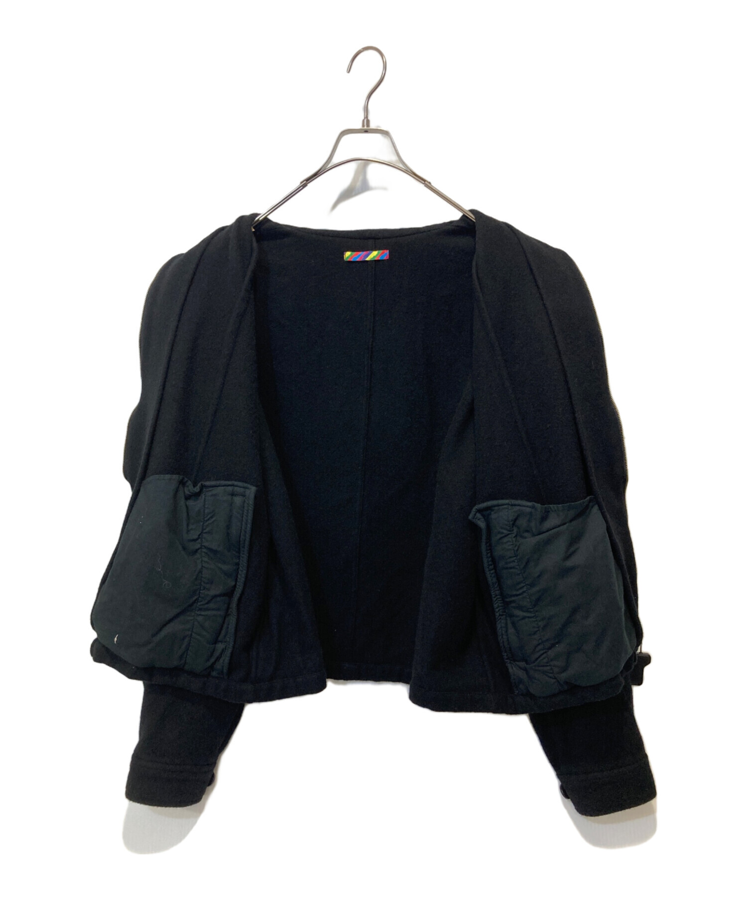 中古・古着通販】is-ness (イズネス) WOOL ZIP BLOUSON ブラック