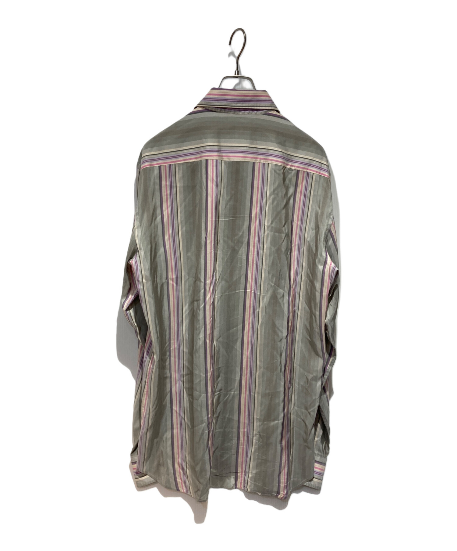 中古・古着通販】PRADA (プラダ) シルクシャツ グレー サイズ:43