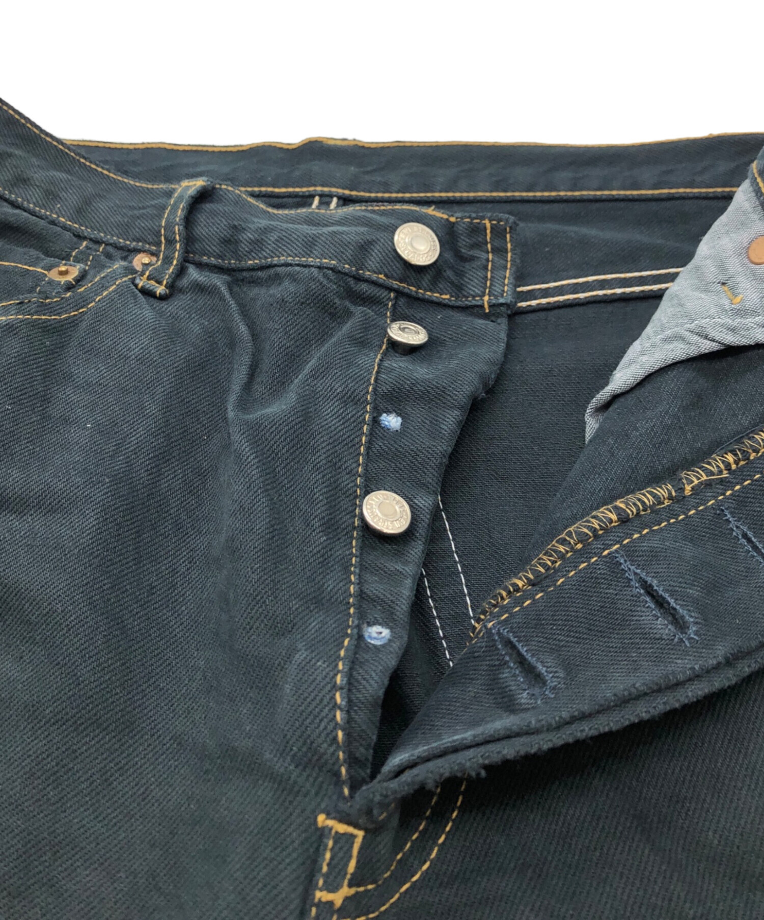 中古・古着通販】LEVI'S (リーバイス) 後染デニムパンツ ブラック