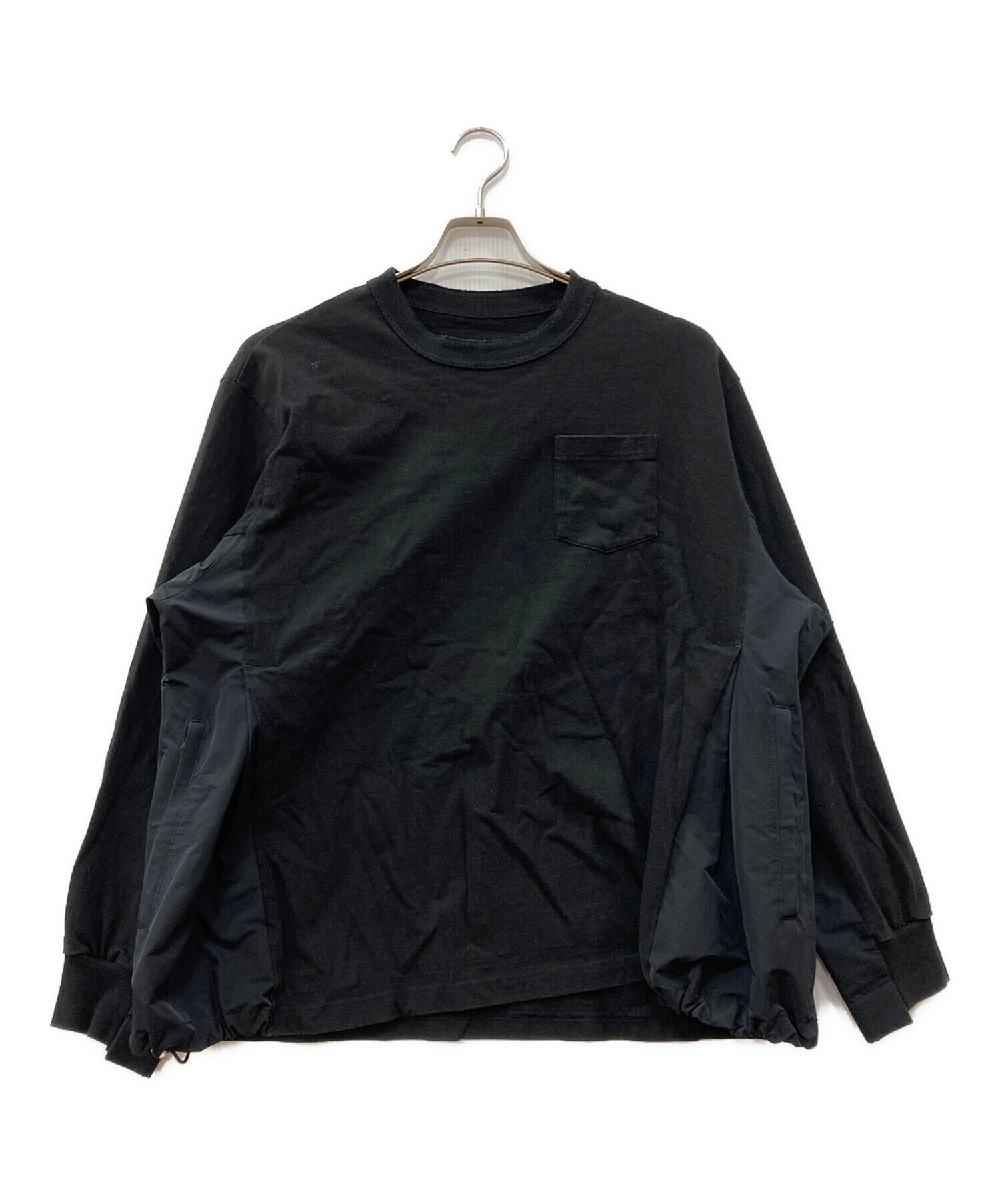 sacai サカイ Tシャツ・カットソー レディース 【古着】【中古】 中古・古着通販】sacai (サカイ) Sport Mix L/S T-Shirt ブラック