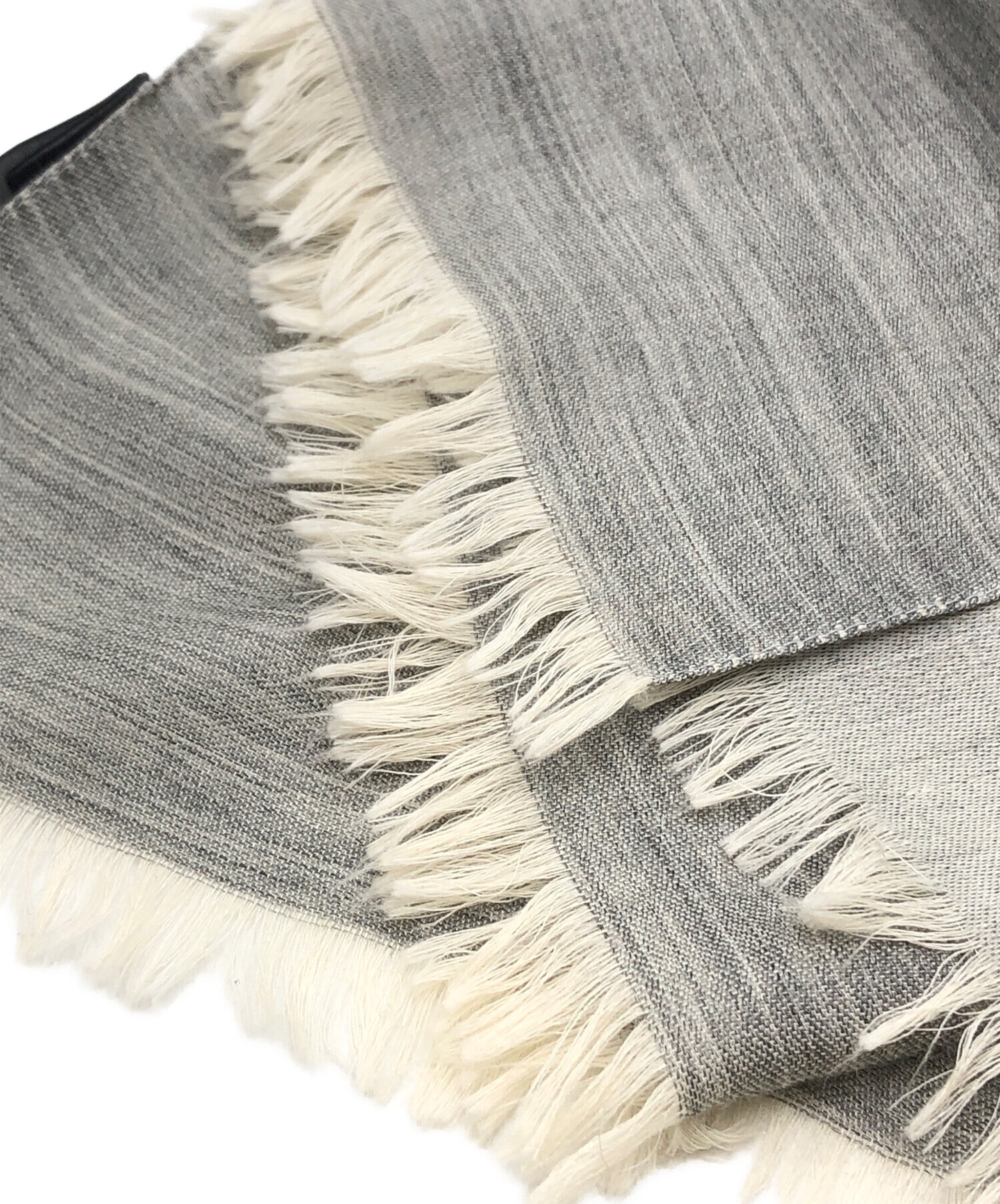 中古・古着通販】GUCCI (グッチ) GGパターンシルク混ストール グレー