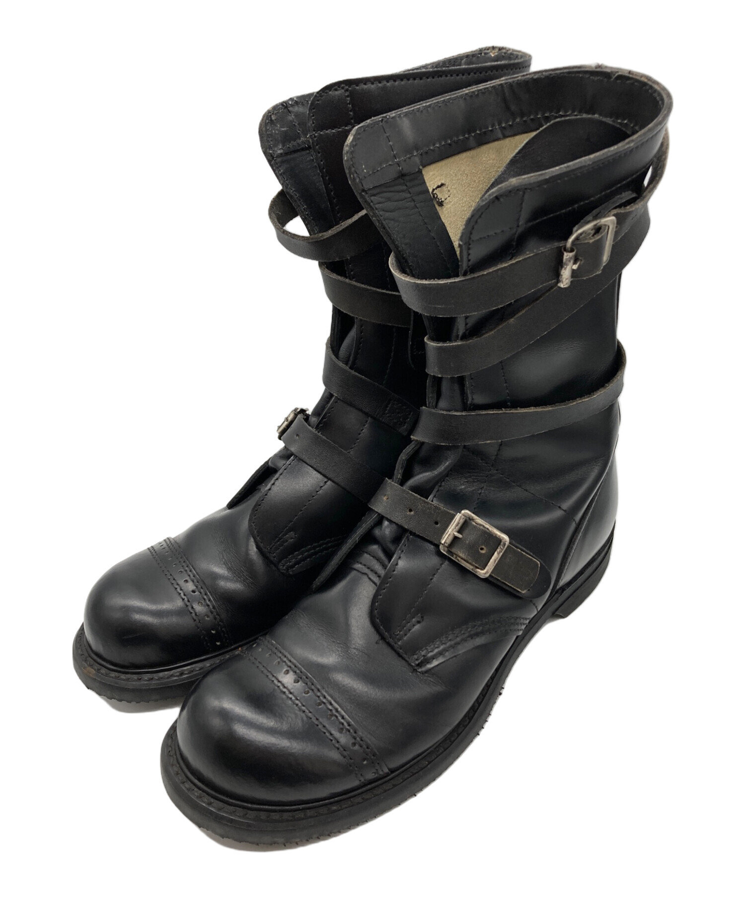 中古・古着通販】USED (ユーズド) タンカースブーツ ブラック サイズ:7