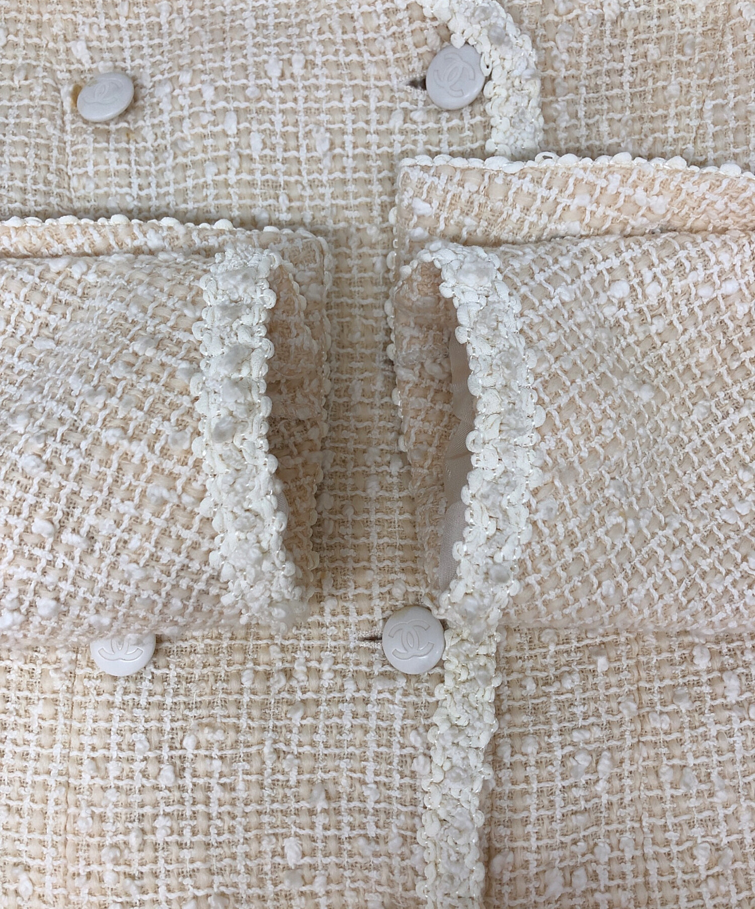 中古・古着通販】CHANEL (シャネル) ココマークボタンツイード