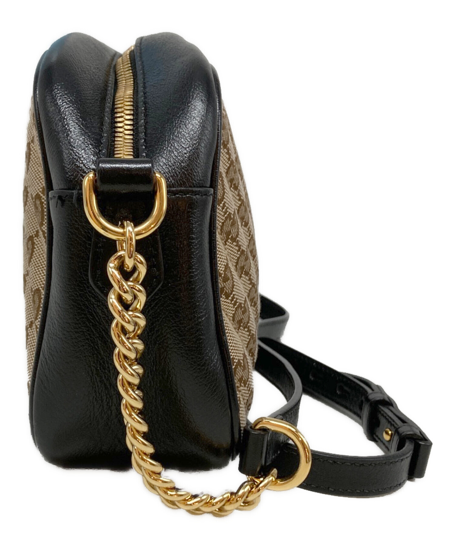 GUCCI グッチ ショルダーバッグ レディース 【古着】【中古】 中古・古着通販】GUCCI (グッチ) ショルダーバッグ ベージュ×ブラック