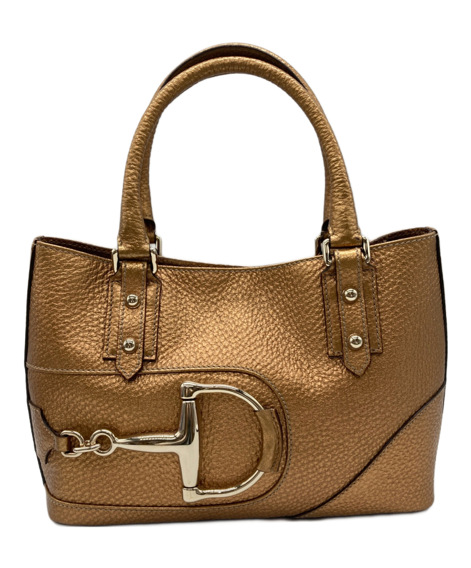 中古・古着通販】GUCCI (グッチ) ハンドバッグ ゴールド｜ブランド