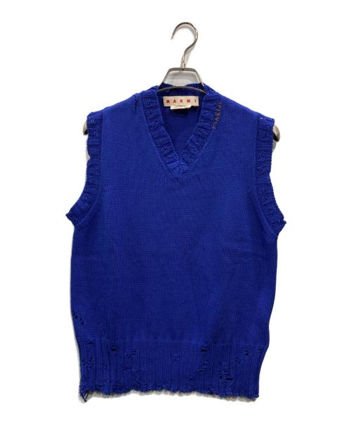 中古・古着通販】MARNI (マルニ) コットンダメージVネックニットベスト