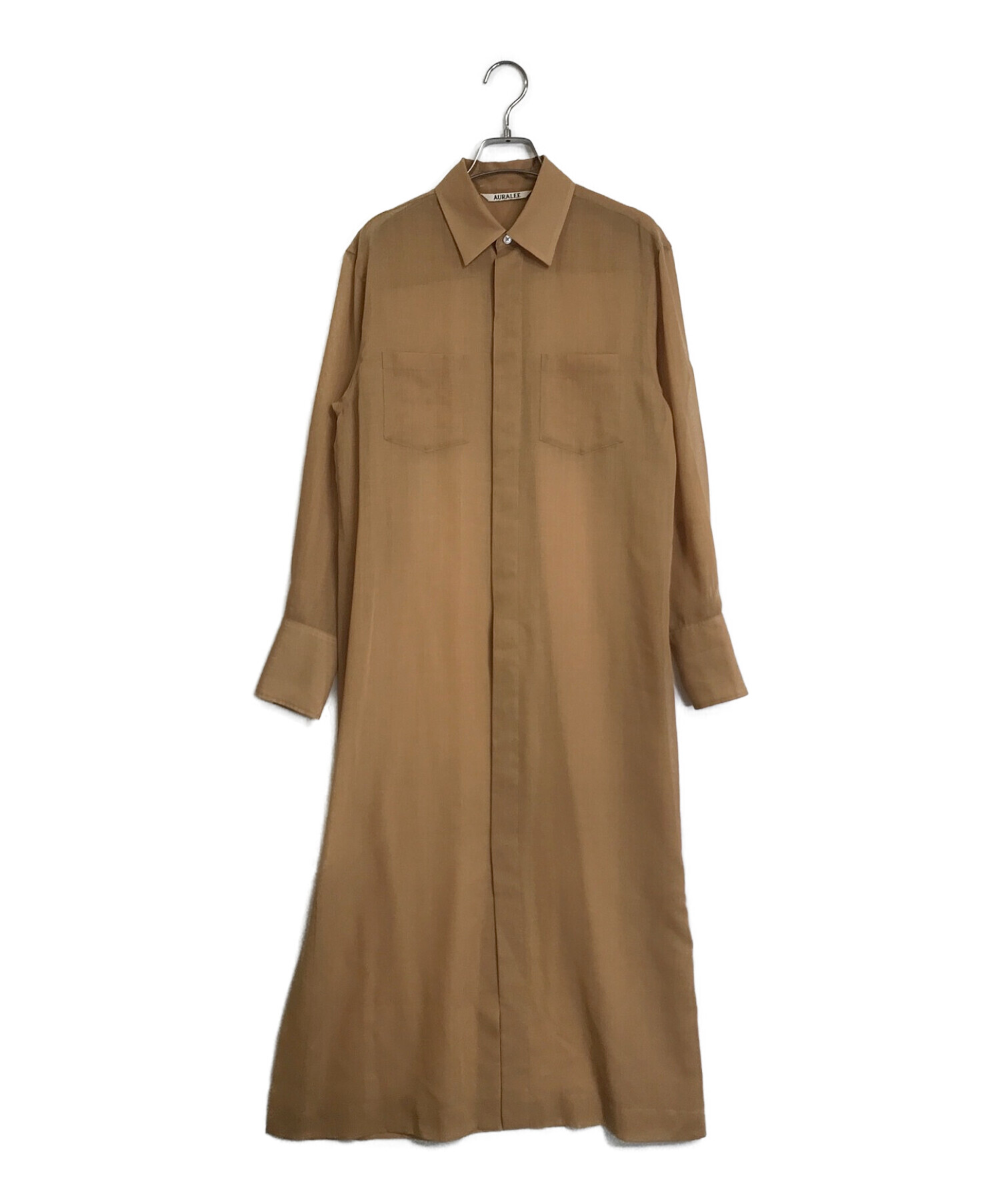 中古・古着通販】AURALEE (オーラリー) SHEER CLOTH SHIRTS ONE-PIECE