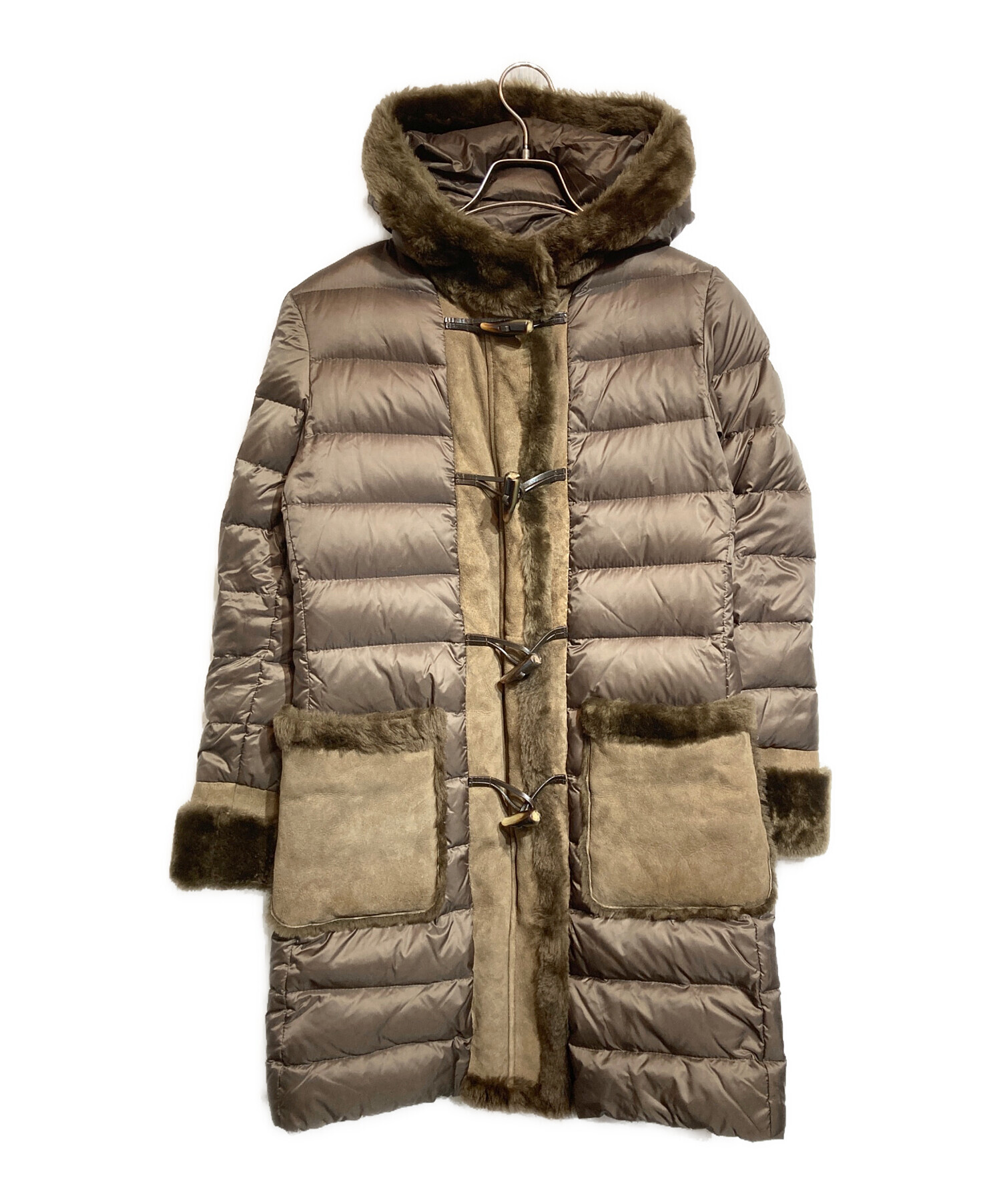 EMMETI エンメティ ダウンコート レディース 【古着】【中古】 中古・古着通販】EMMETI (エンメティ) ムートン切替ダウンコート