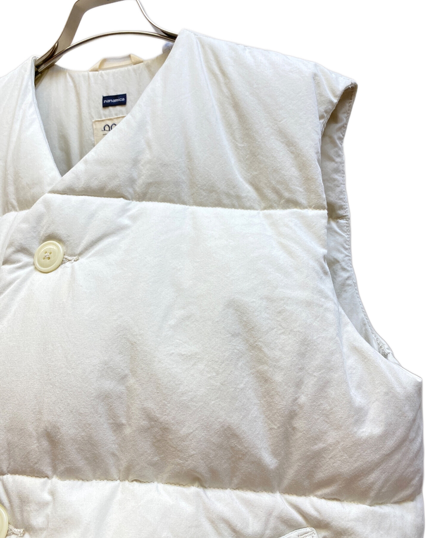 中古・古着通販】nanamica (ナナミカ) ロングダウンベスト ホワイト