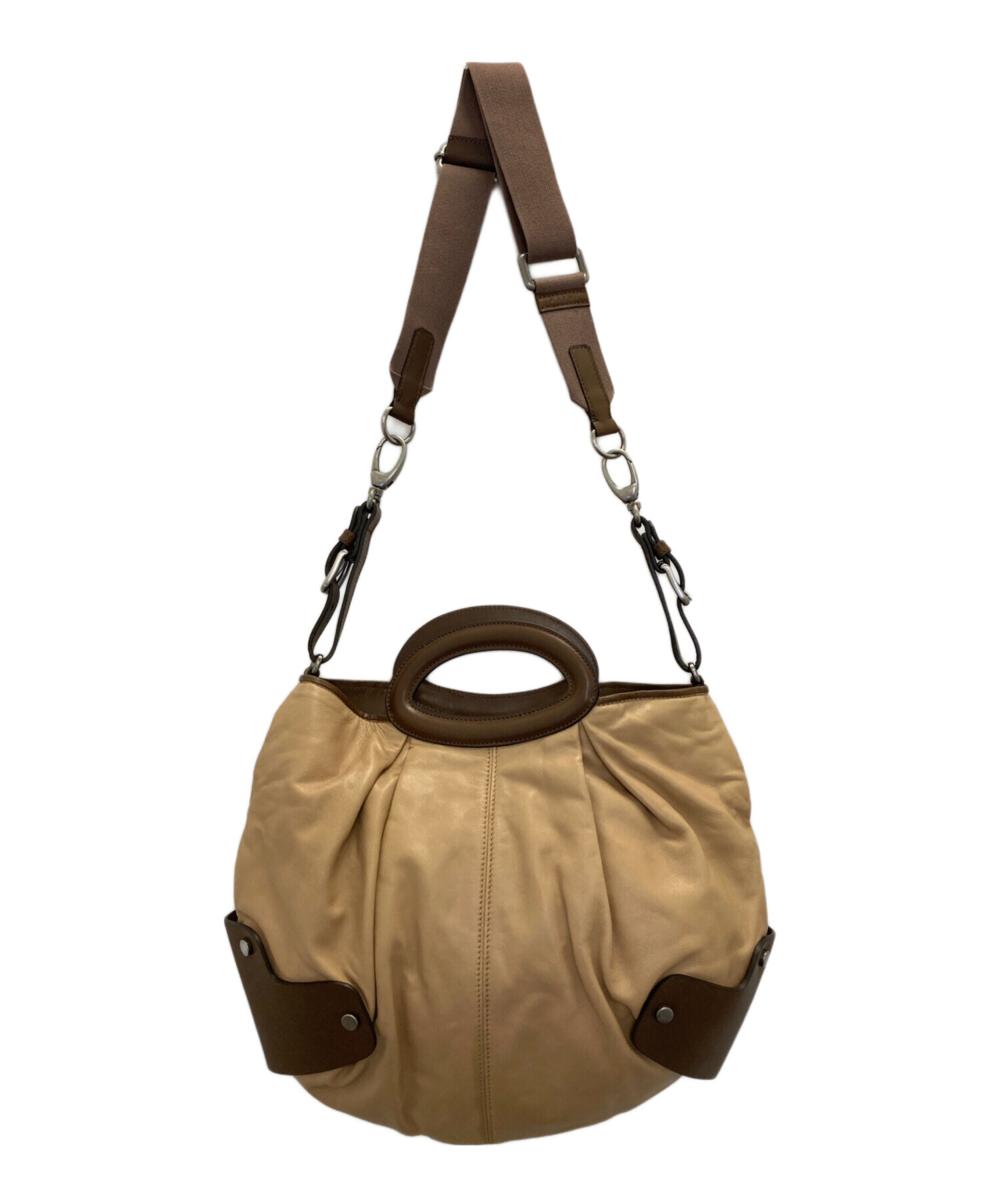 中古・古着通販】MARNI (マルニ) 2Wayレザーショルダーバッグ ブラウン