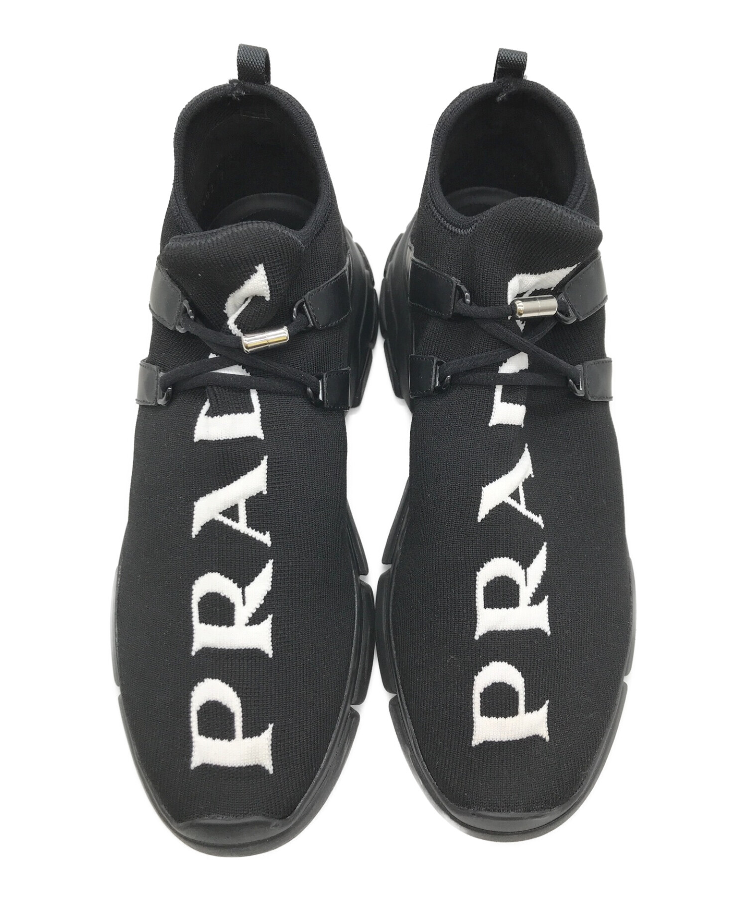 中古・古着通販】PRADA (プラダ) フロントロゴソックススニーカー