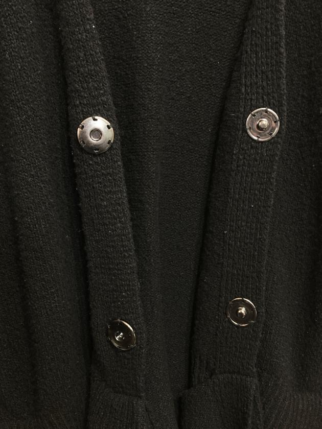 中古・古着通販】Y's (ワイズ) ステッチニットカーディガン ブラック