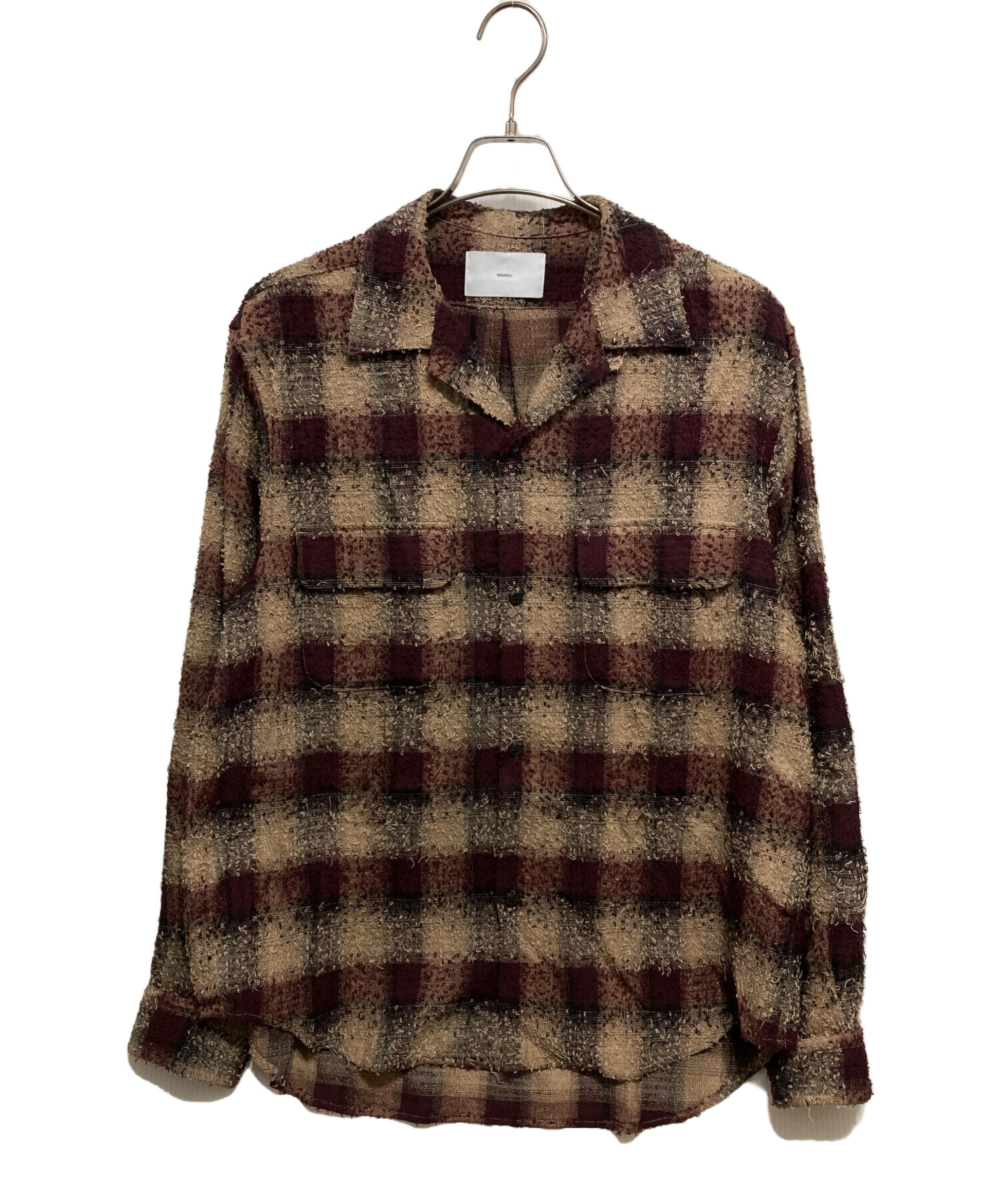 SUGARHILL シュガーヒル カジュアルシャツ メンズ 【古着】【中古】 中古・古着通販】SUGARHILL (シュガーヒル) HAIRLY PLAID OPEN COLLOR