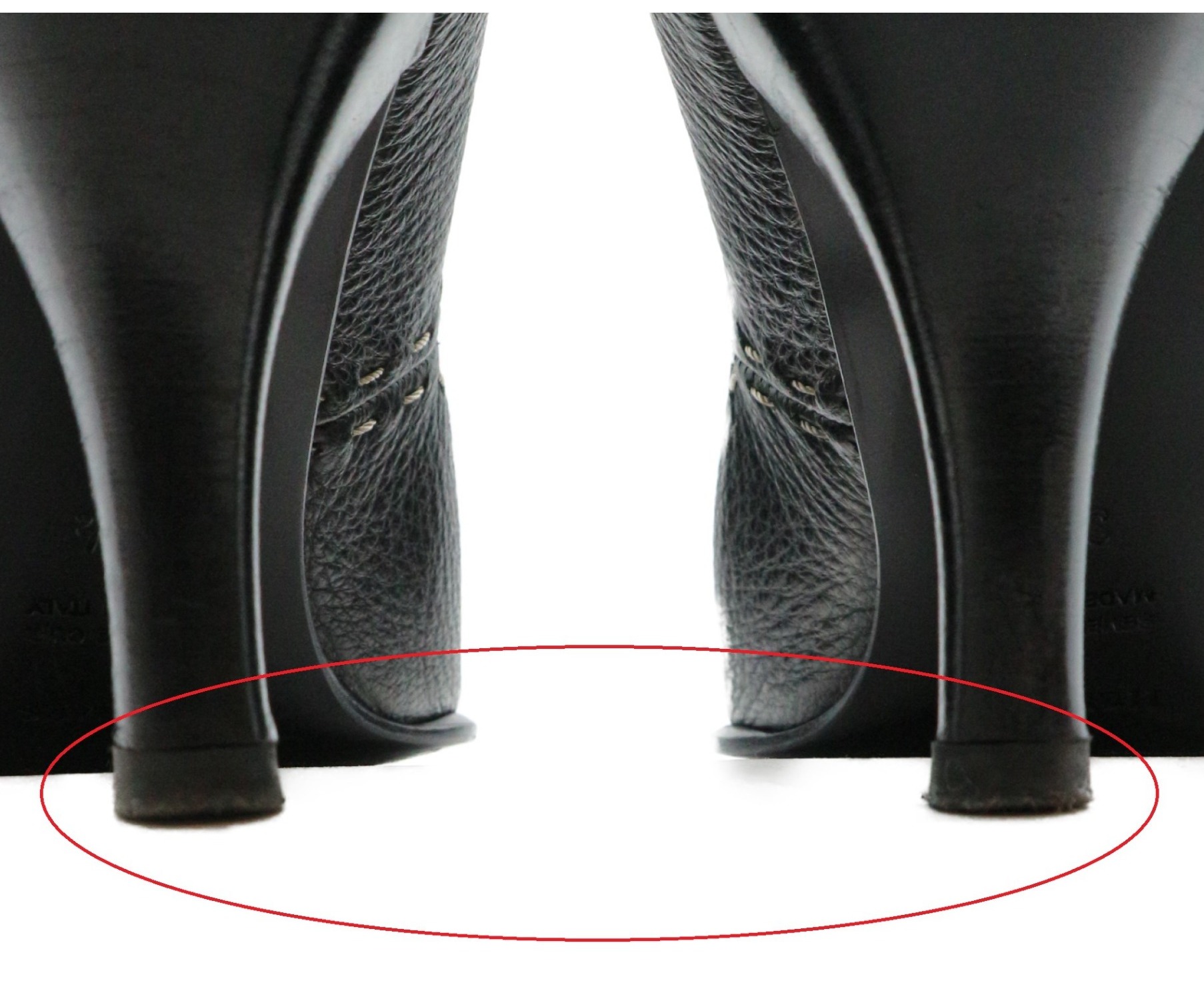 中古・古着通販】HERMES (エルメス) レザーステッチパンプス ブラック