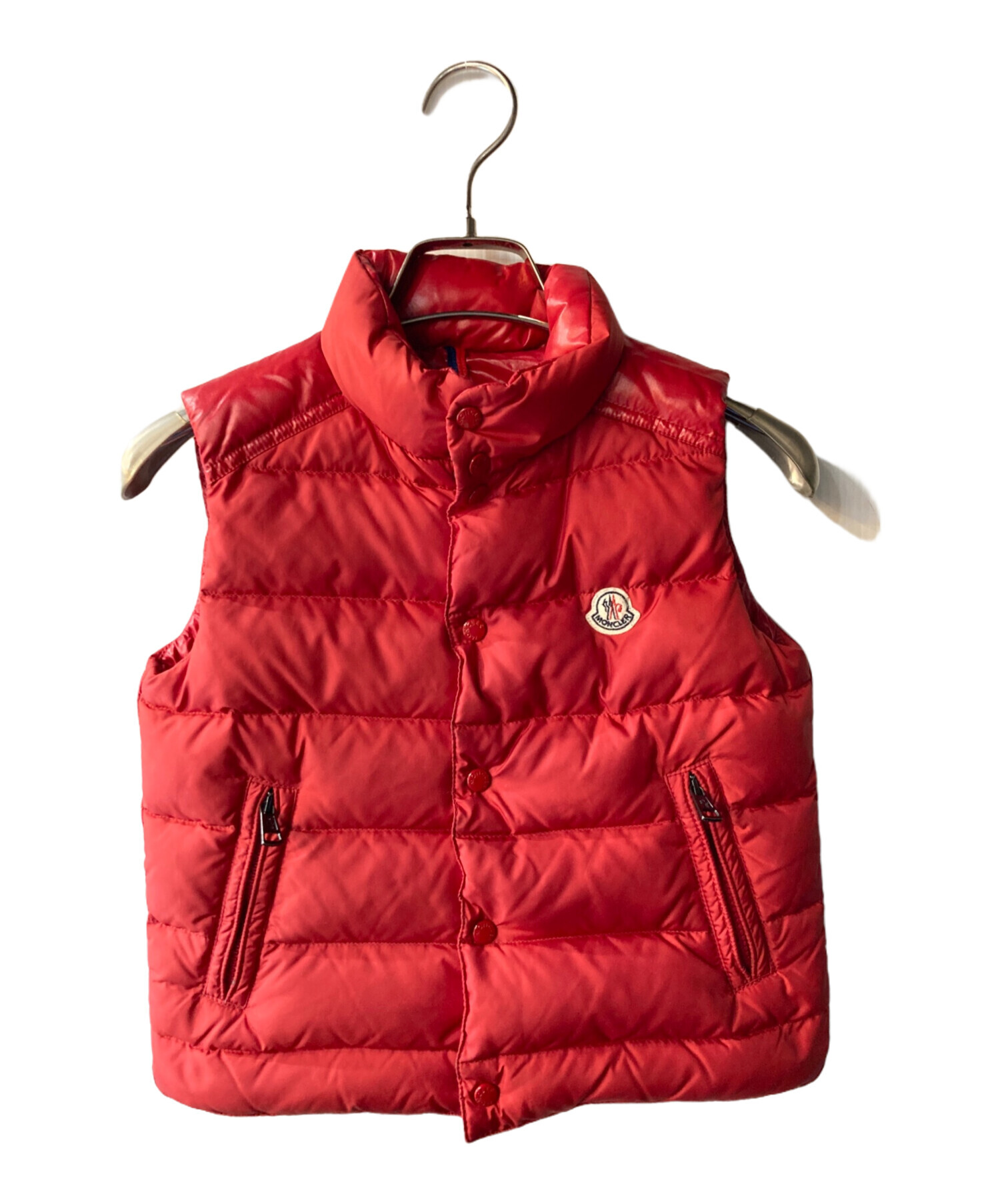 中古・古着通販】MONCLER (モンクレール) ダウンベスト レッド サイズ