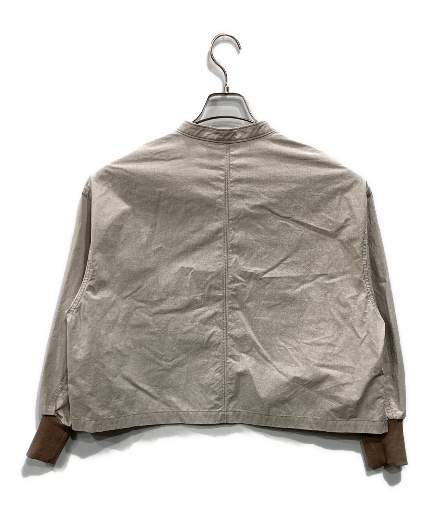 ヒューマン・ウーマン 綿ブルゾン サイズM コットンツイルストレッチ