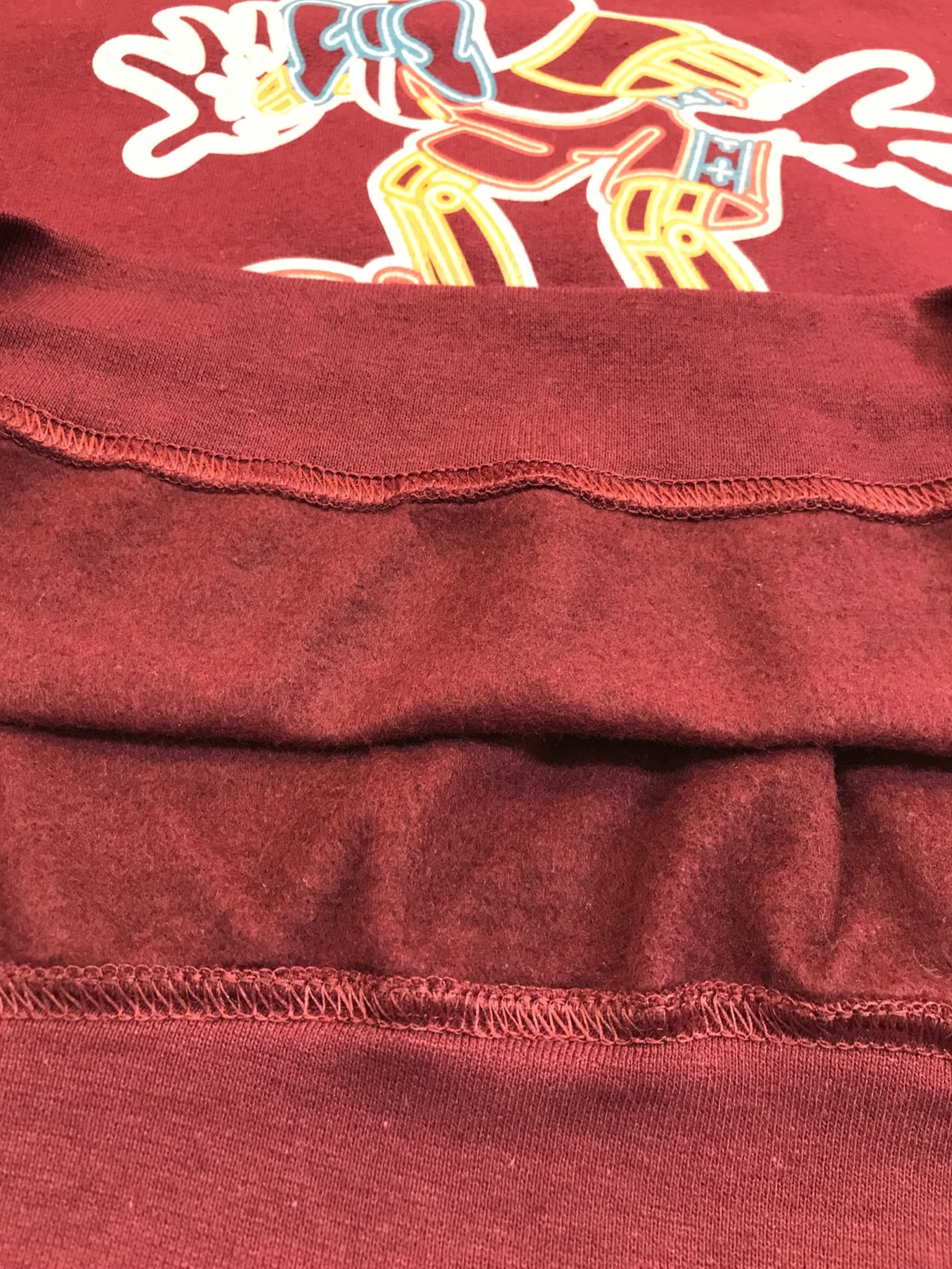 中古・古着通販】DELUXE (デラックス) プリントスウェット ワイン