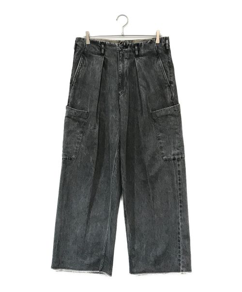 saby サバイ スラックス メンズ 【古着】【中古】 中古・古着通販】saby (サバイ) TUCK BAGGY CARGO PANTS グレー サイズ